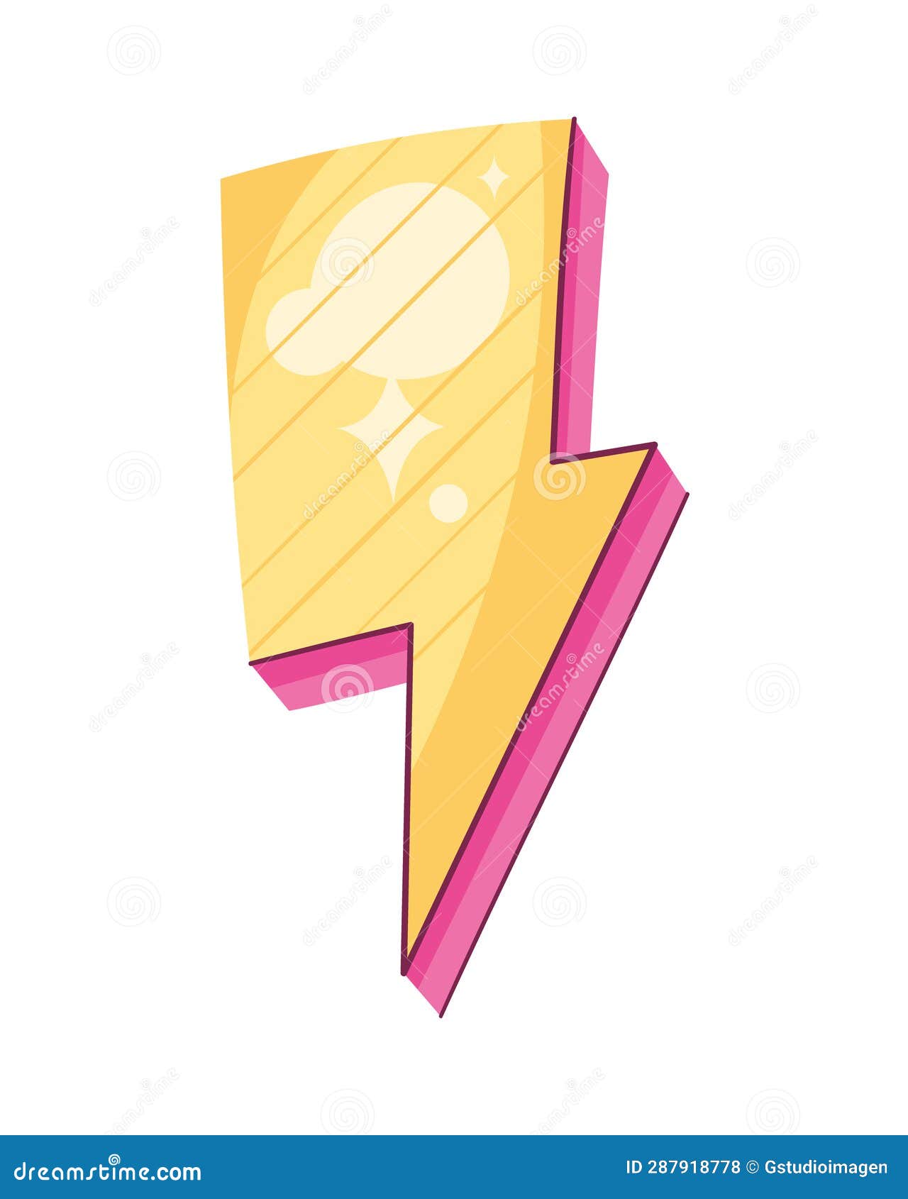 Golden thunder design stock illustration. Illustration of thunderstorm ...