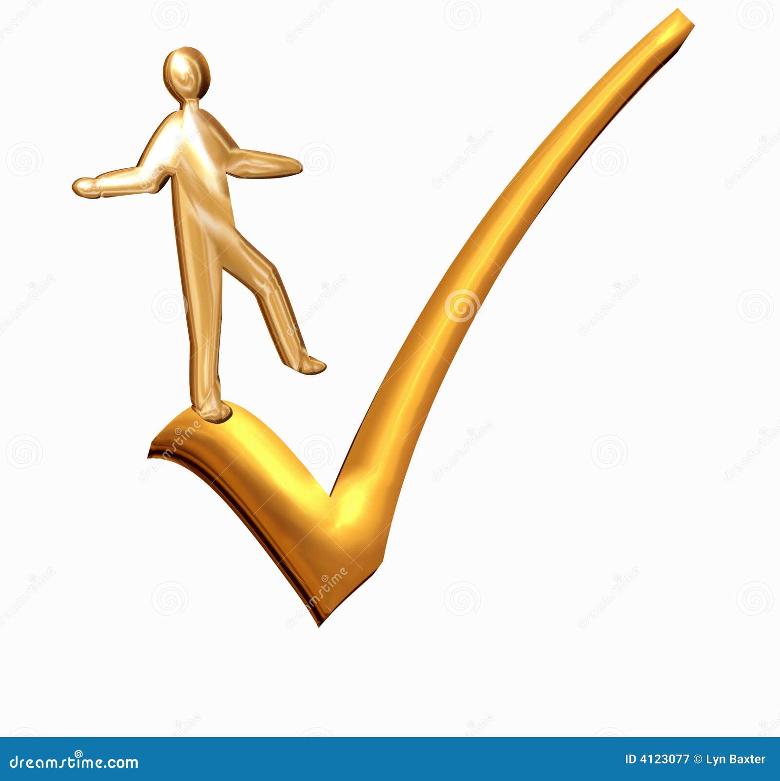 3D Golden Tick Stock Photo | CartoonDealer.com #3052344