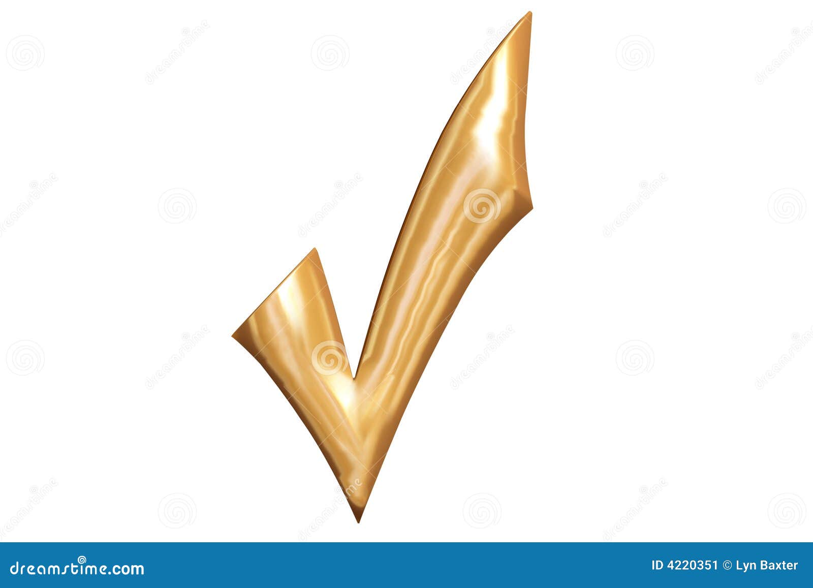 3D Golden Tick Stock Photo | CartoonDealer.com #3052344