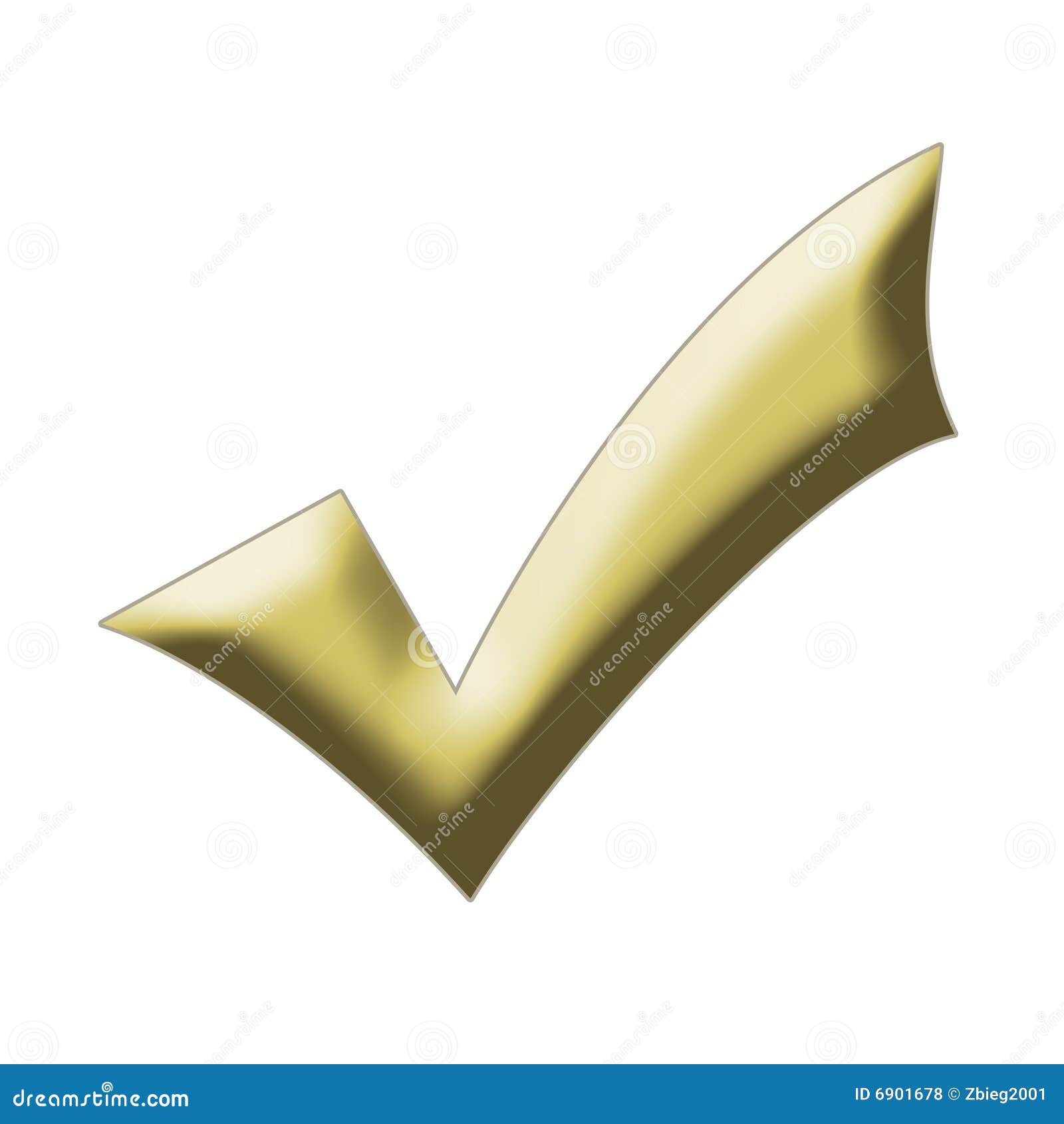 3D Golden Tick Stock Photo | CartoonDealer.com #3052344