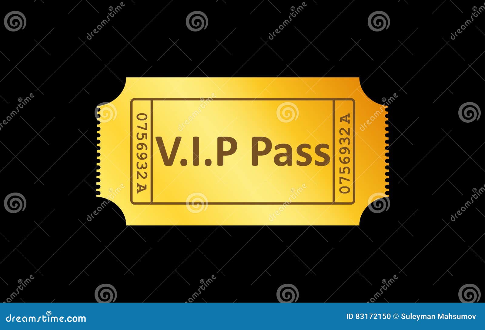 Golden Ticket Icon on Black Background. Vector Illustration. Stock ... Golden Ticket Icon on Black Background. Vector Illustration. Stock ...