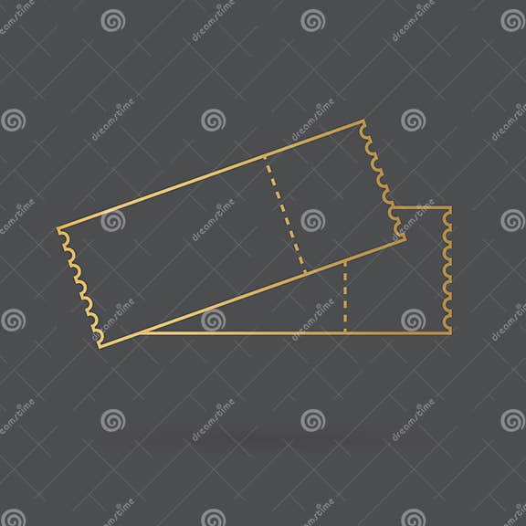 Golden ticket icon stock vector. Illustration of glitter - 171449339