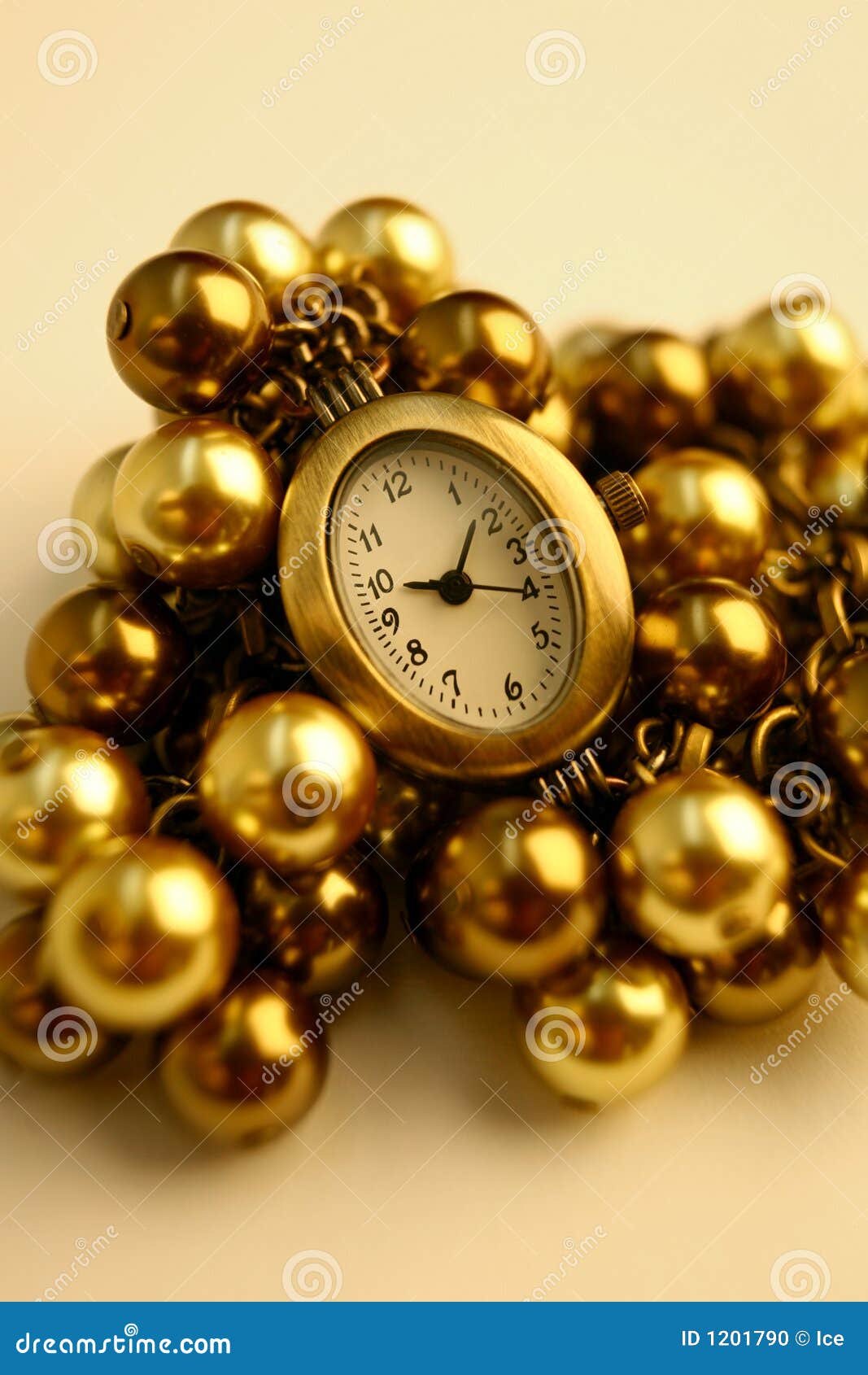 Golden Time stock photo. Image of golden, beads, hours - 1201790