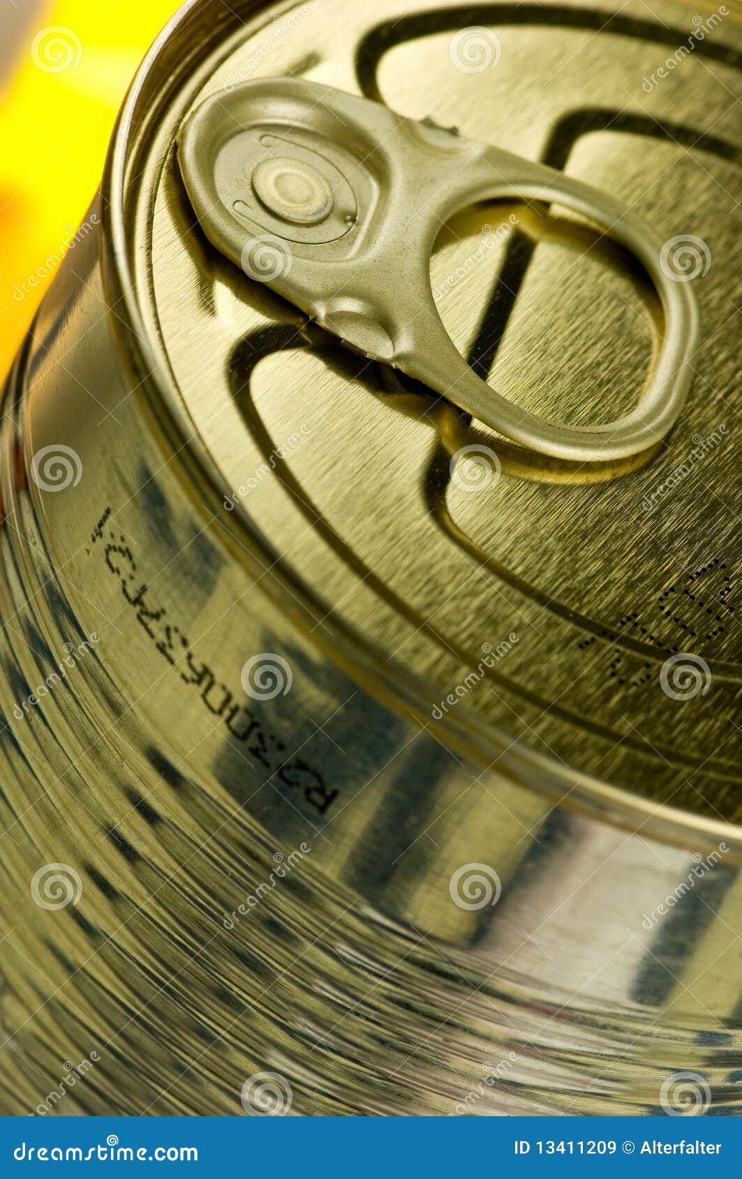 Golden tin stock image. Image of conservation, canned - 13411209