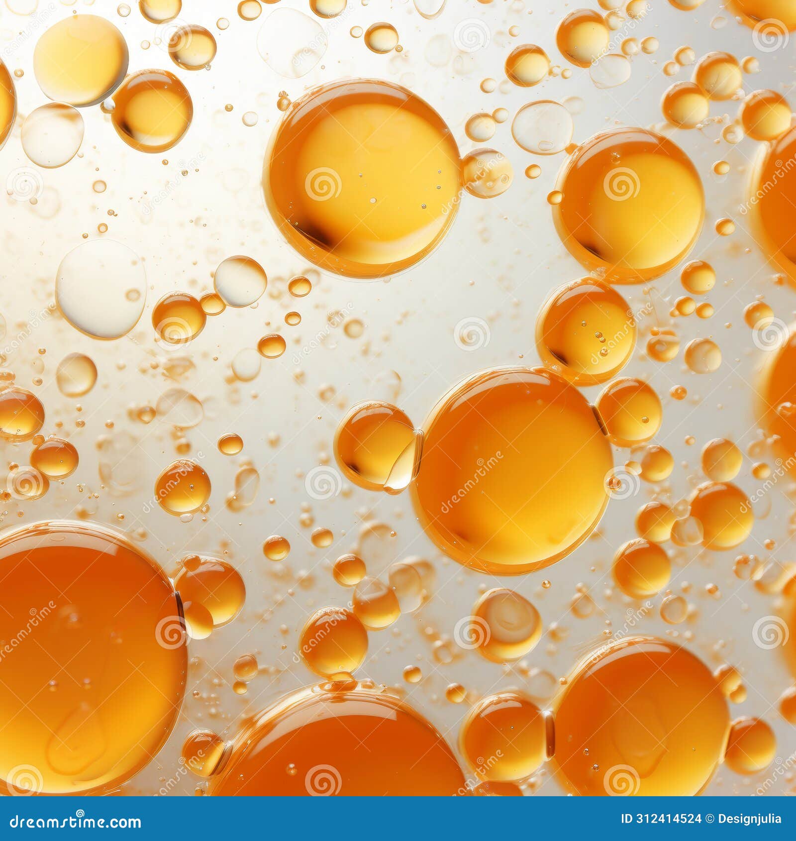 Golden-tinted Translucent Emulsion Texture with Oil Bubbles for ...