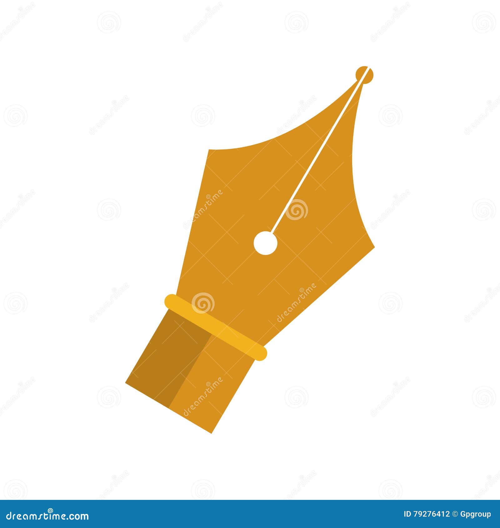 Golden tip pen to write stock vector. Illustration of handwriting ...