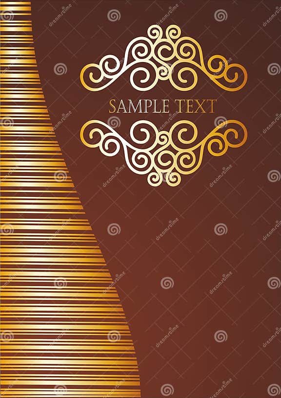Golden title page stock vector. Illustration of graphic - 11943870