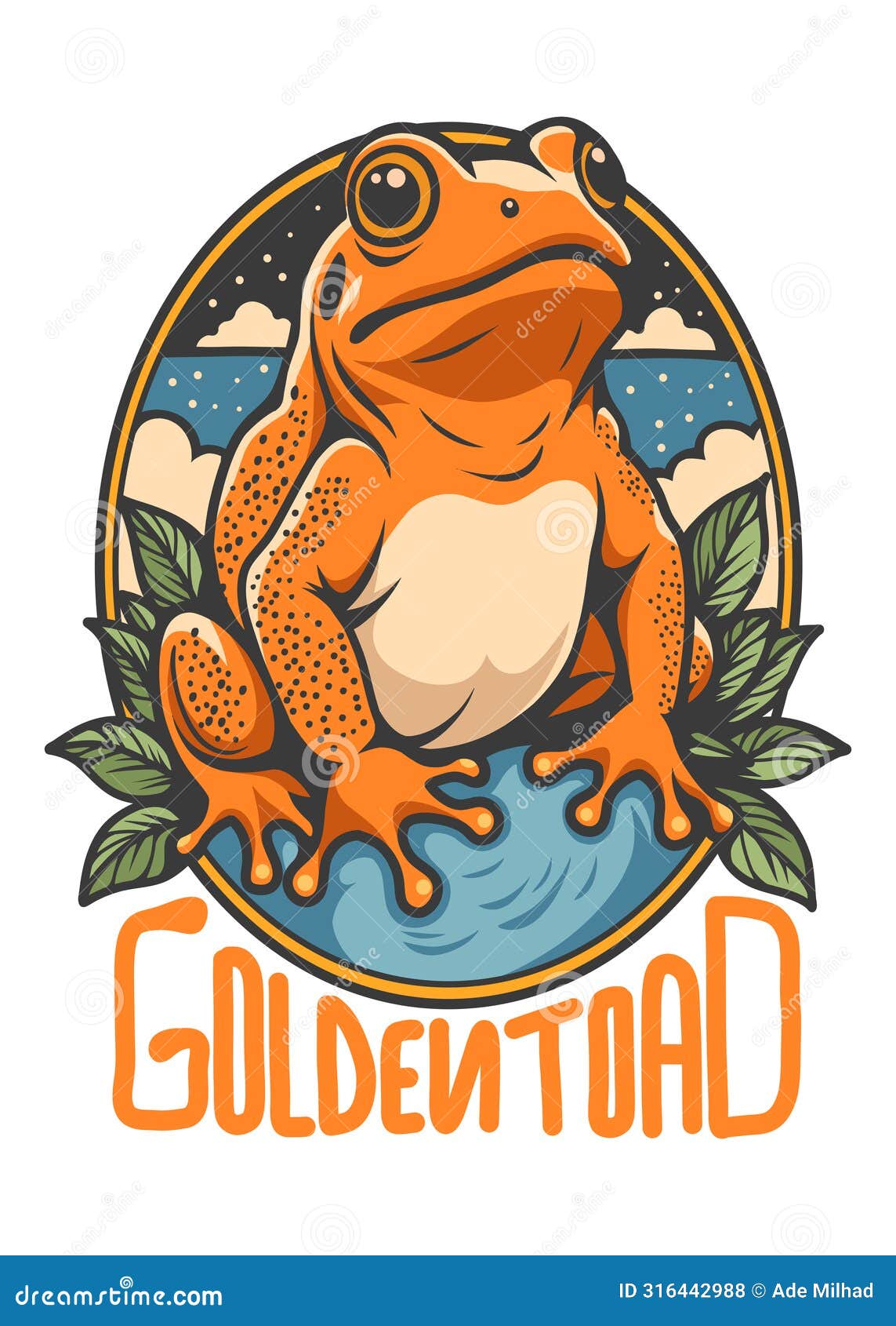 Golden Toad Sitting On Golden Coins Wellness Background. Stock ...