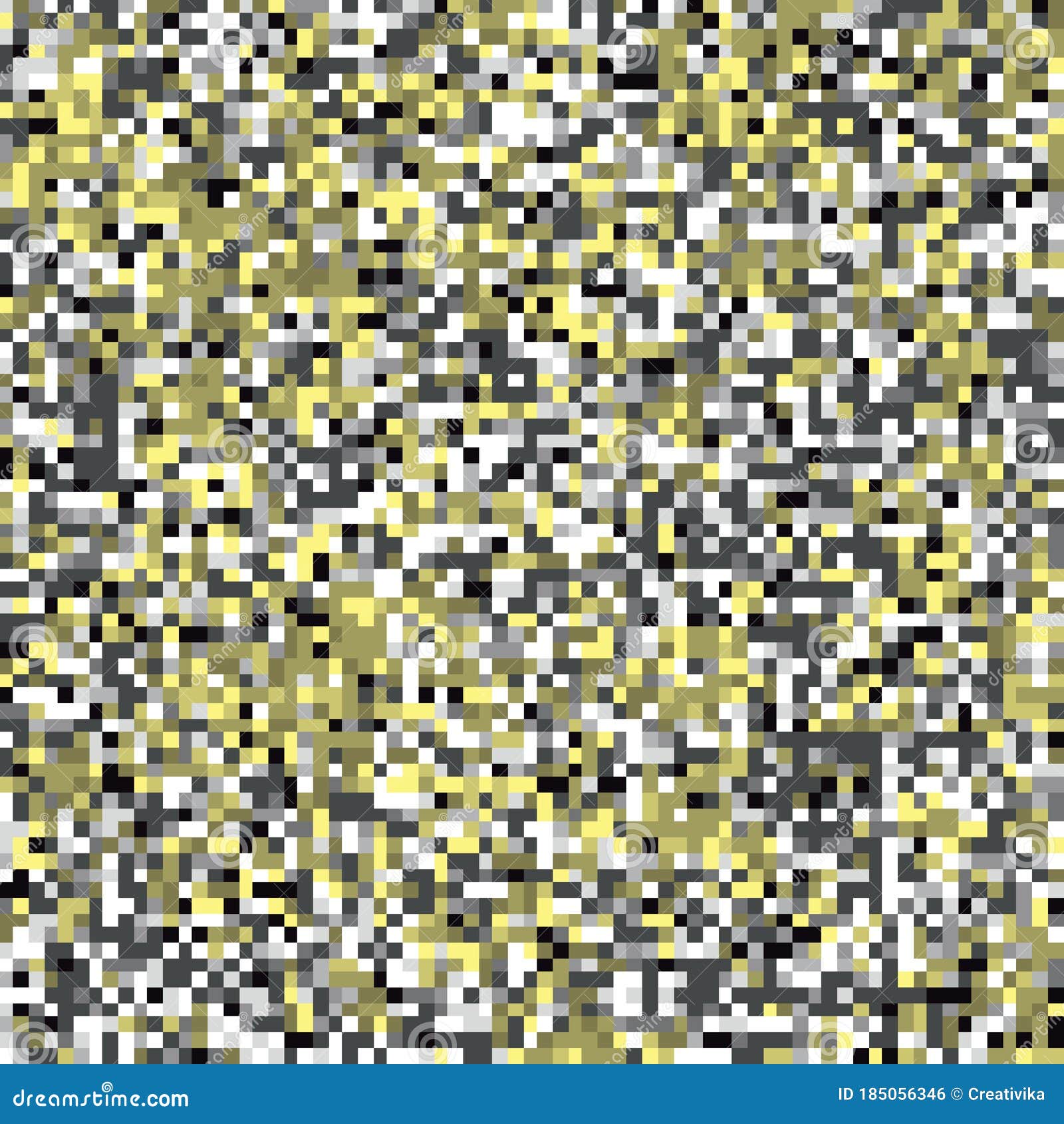 Golden Tones Pixel Mosaic Pattern Stock Vector - Illustration of vector ...