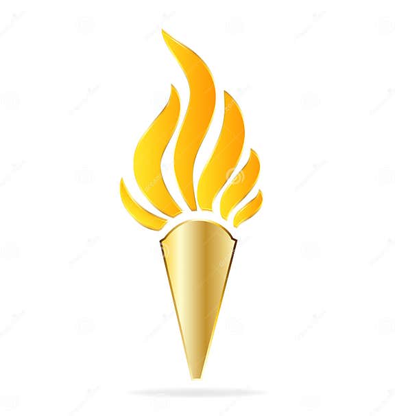Golden torch vector stock vector. Illustration of isolated - 120732744