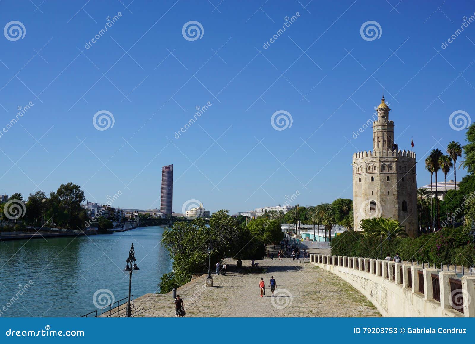 Golden tower editorial stock photo. Image of plaza, landmark - 79203753
