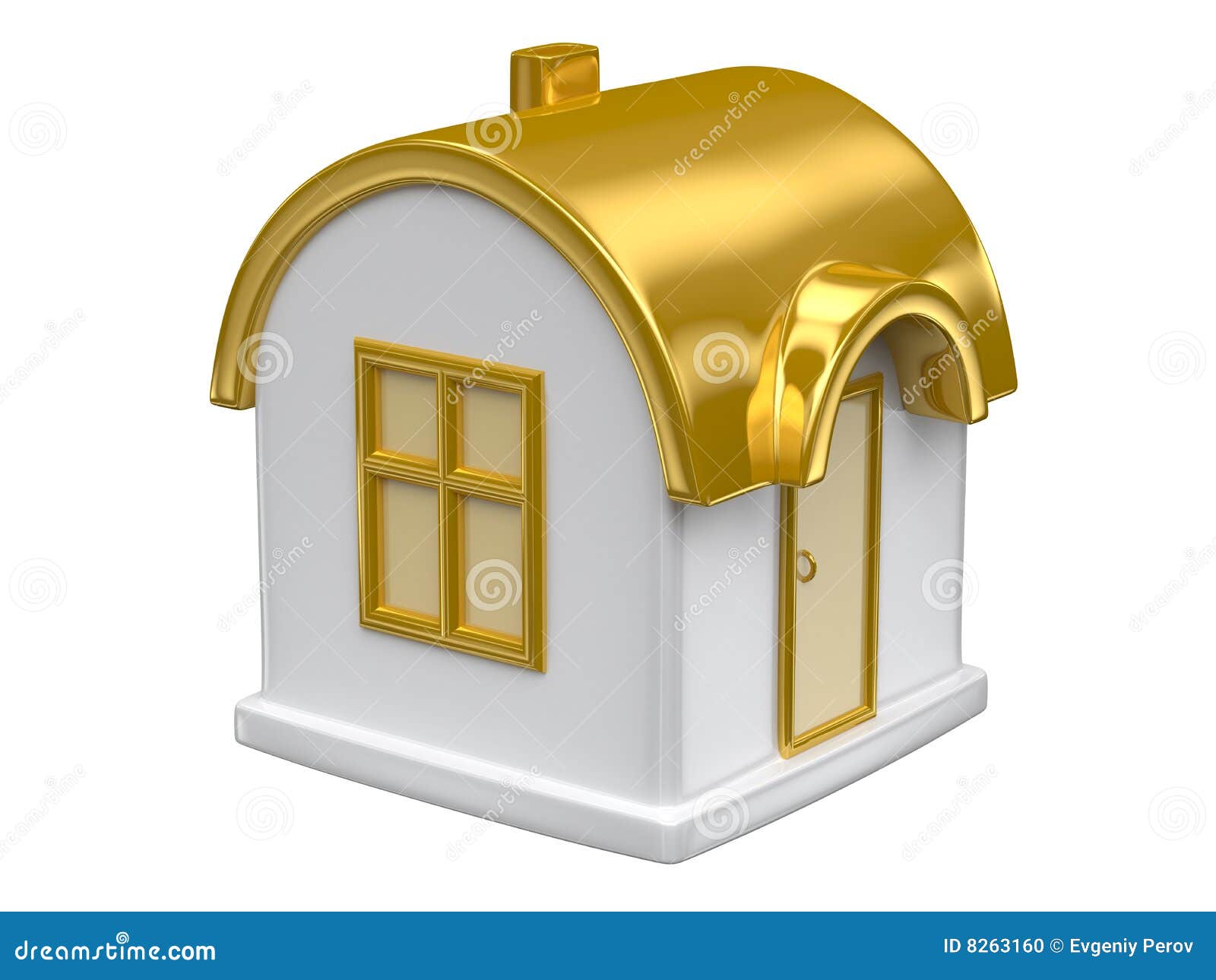 Golden toy house stock illustration. Illustration of built - 8263160