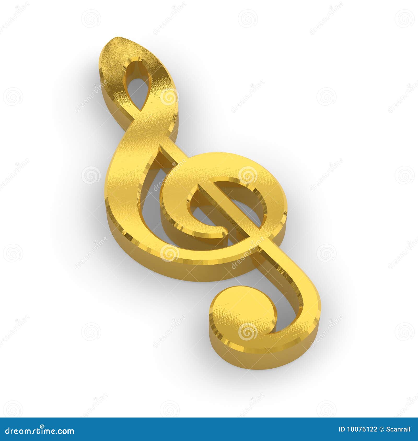 Golden treble clef stock illustration. Illustration of melody - 10076122