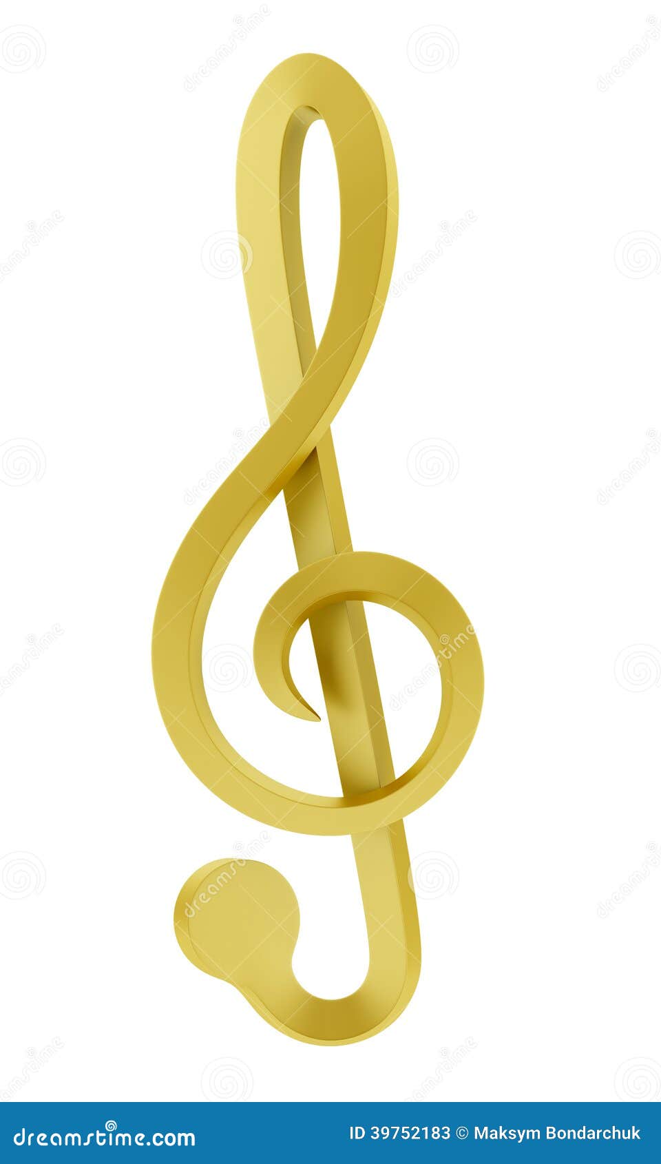 Golden Treble Clef And Bass Clef Signs Illustration - Key Sol - Music ...