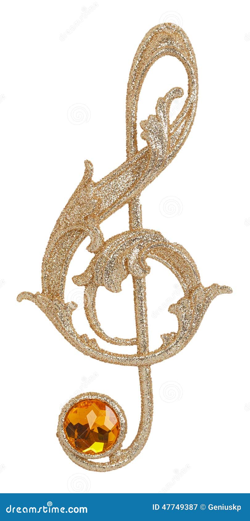 Golden treble clef stock illustration. Illustration of pitch - 47749387