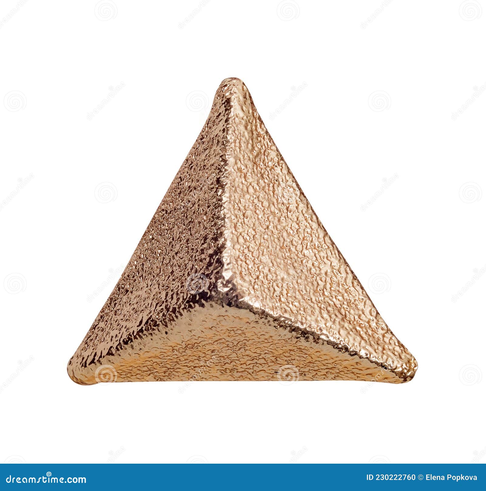 Golden Triangle Decorative Element Isolated on White Background. Design ...