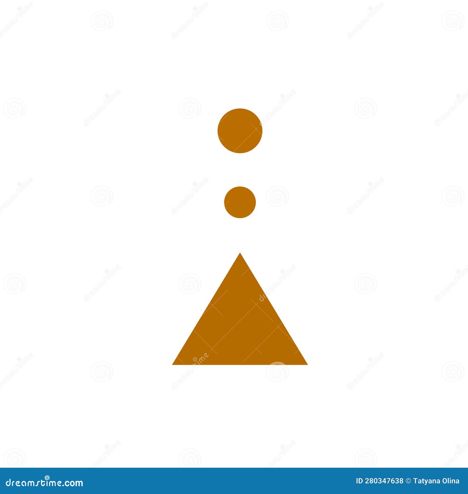 Golden Triangle Symbol Vector Illustration Stock Vector - Illustration ...