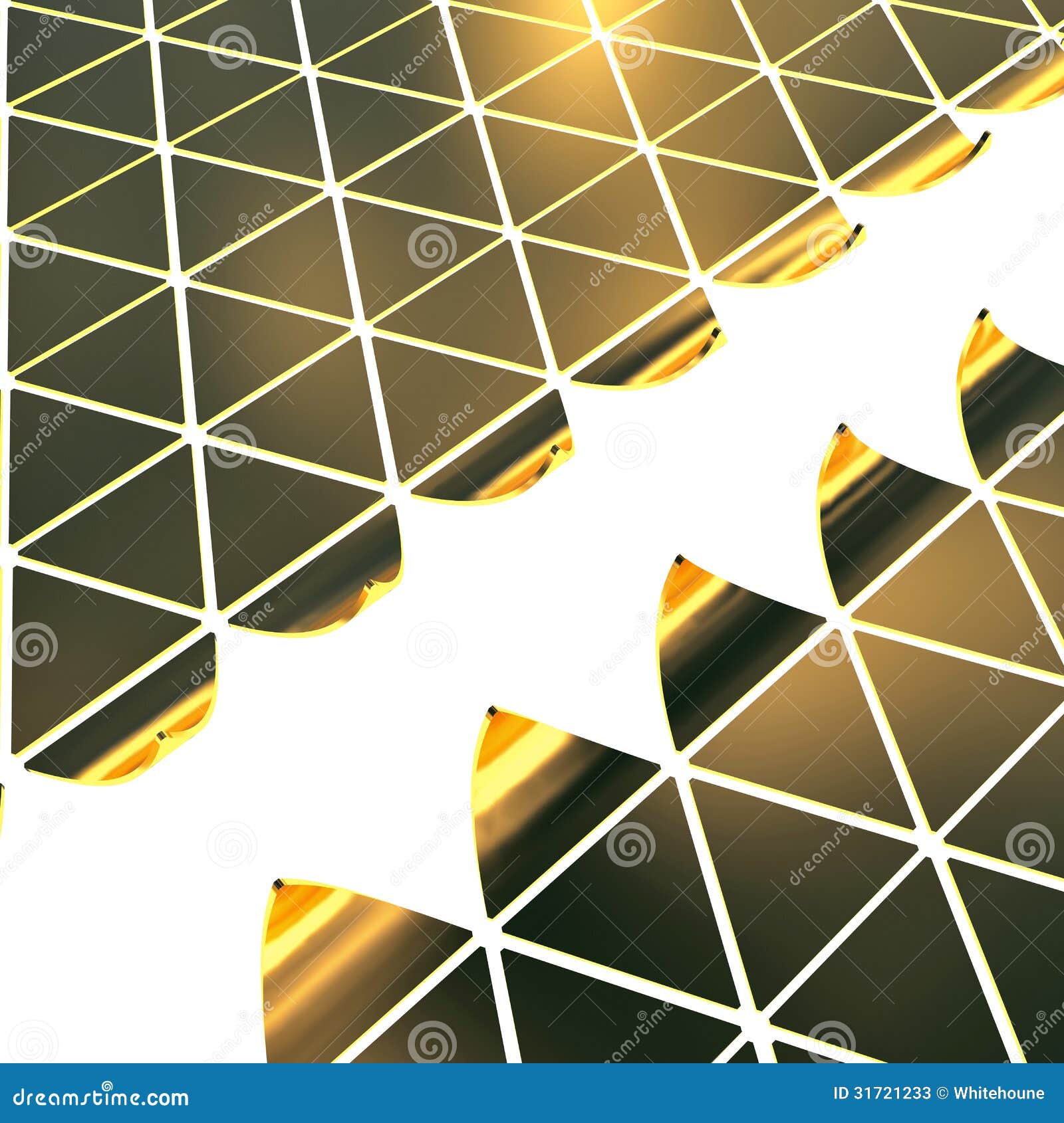 Golden Triangles Background Stock Illustration - Illustration of ...