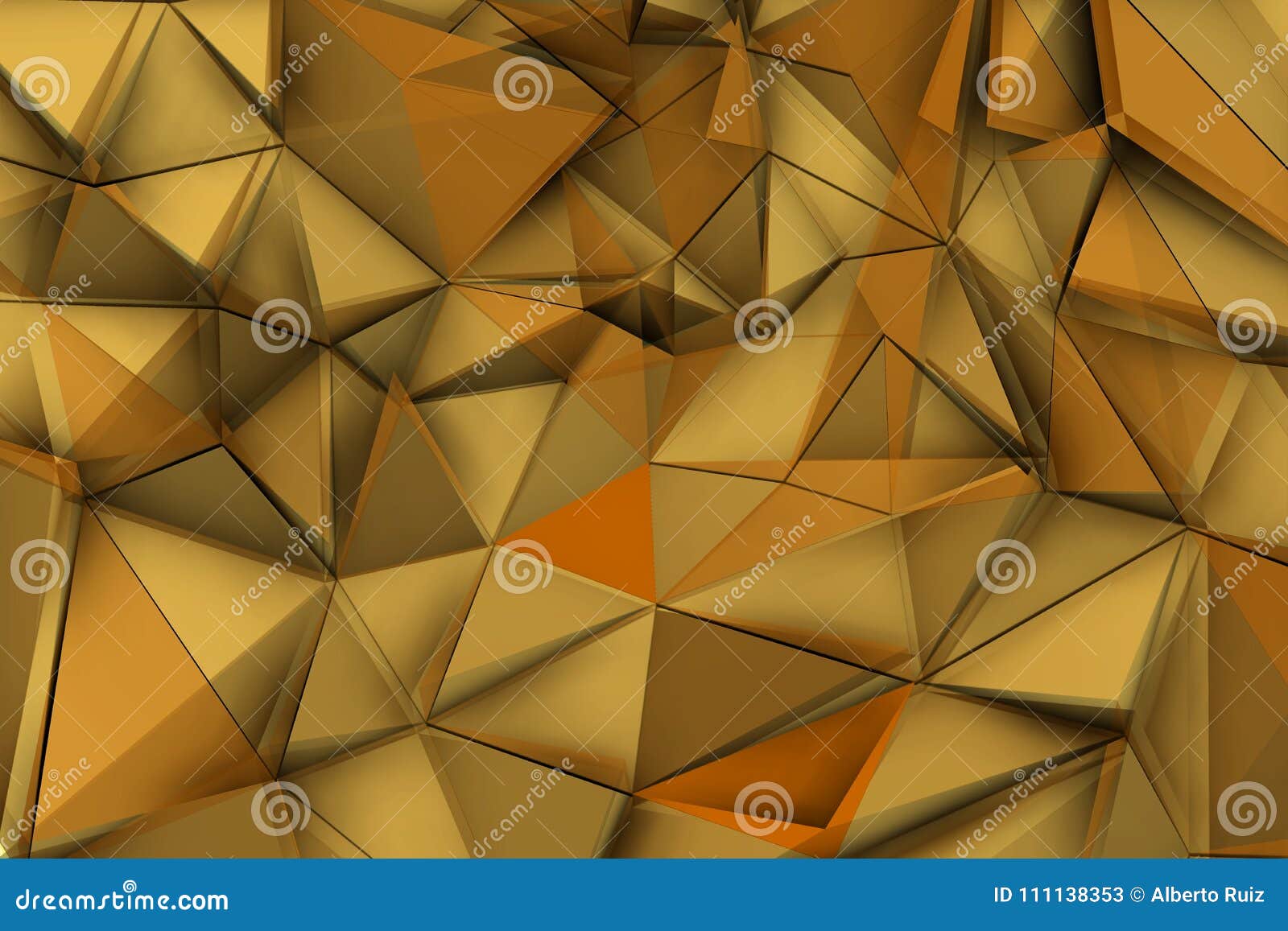 Golden Triangles in Vibrant Environment. Stock Image - Image of golden ...
