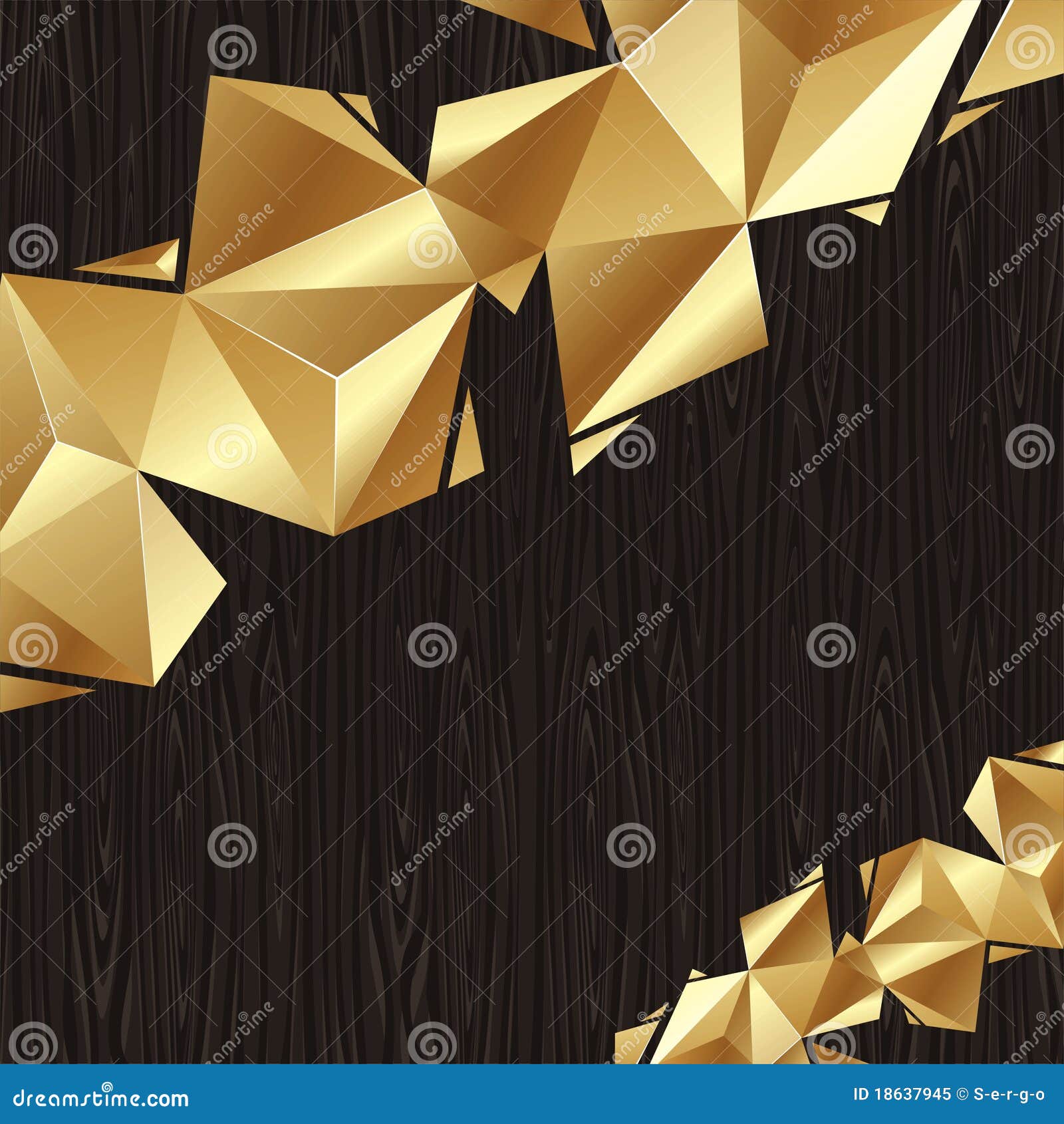 3d Golden Triangular Pyramid Yellow With Shadow Logo Vector ...