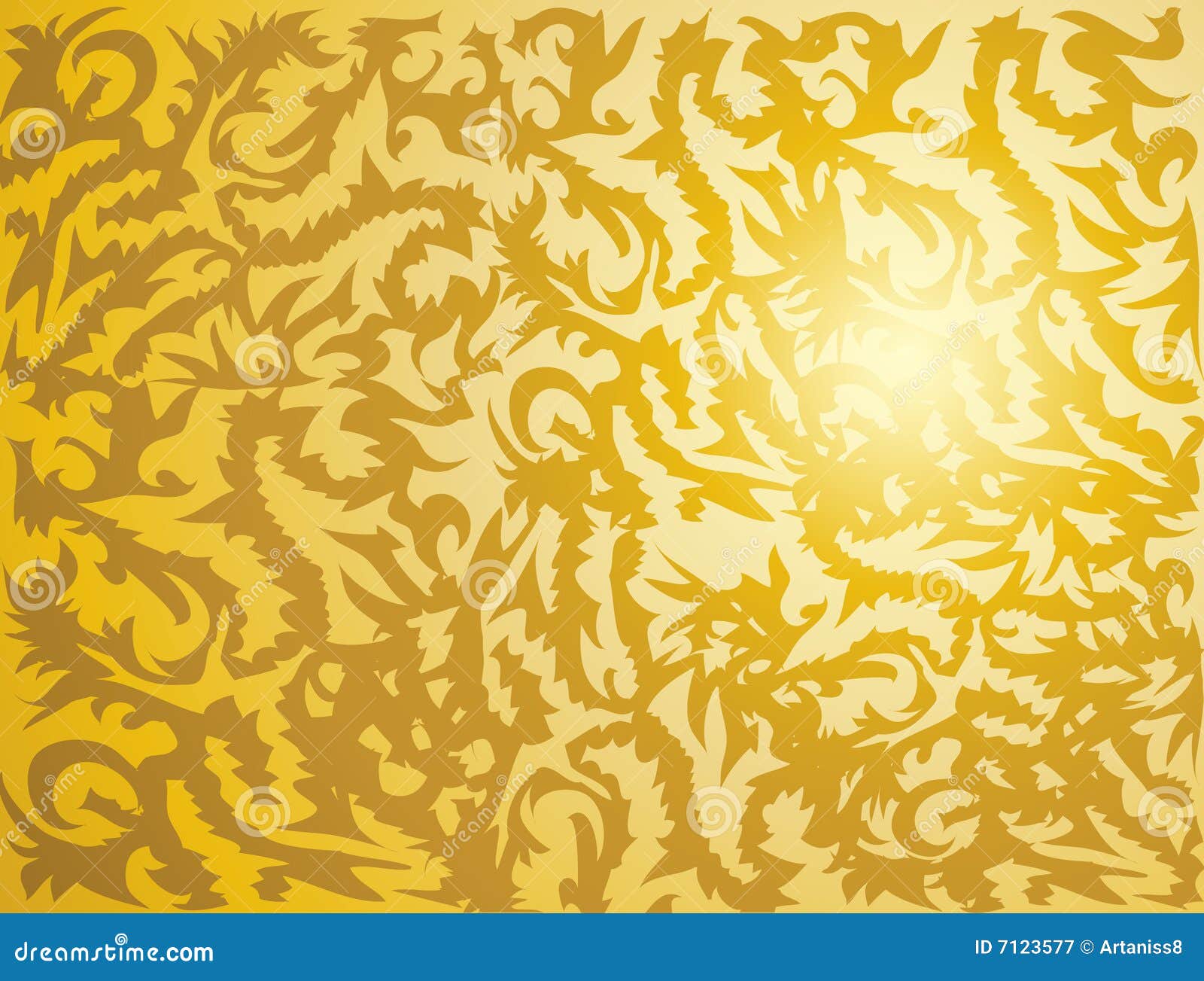 Golden tribal texture stock vector. Illustration of artistic - 7123577
