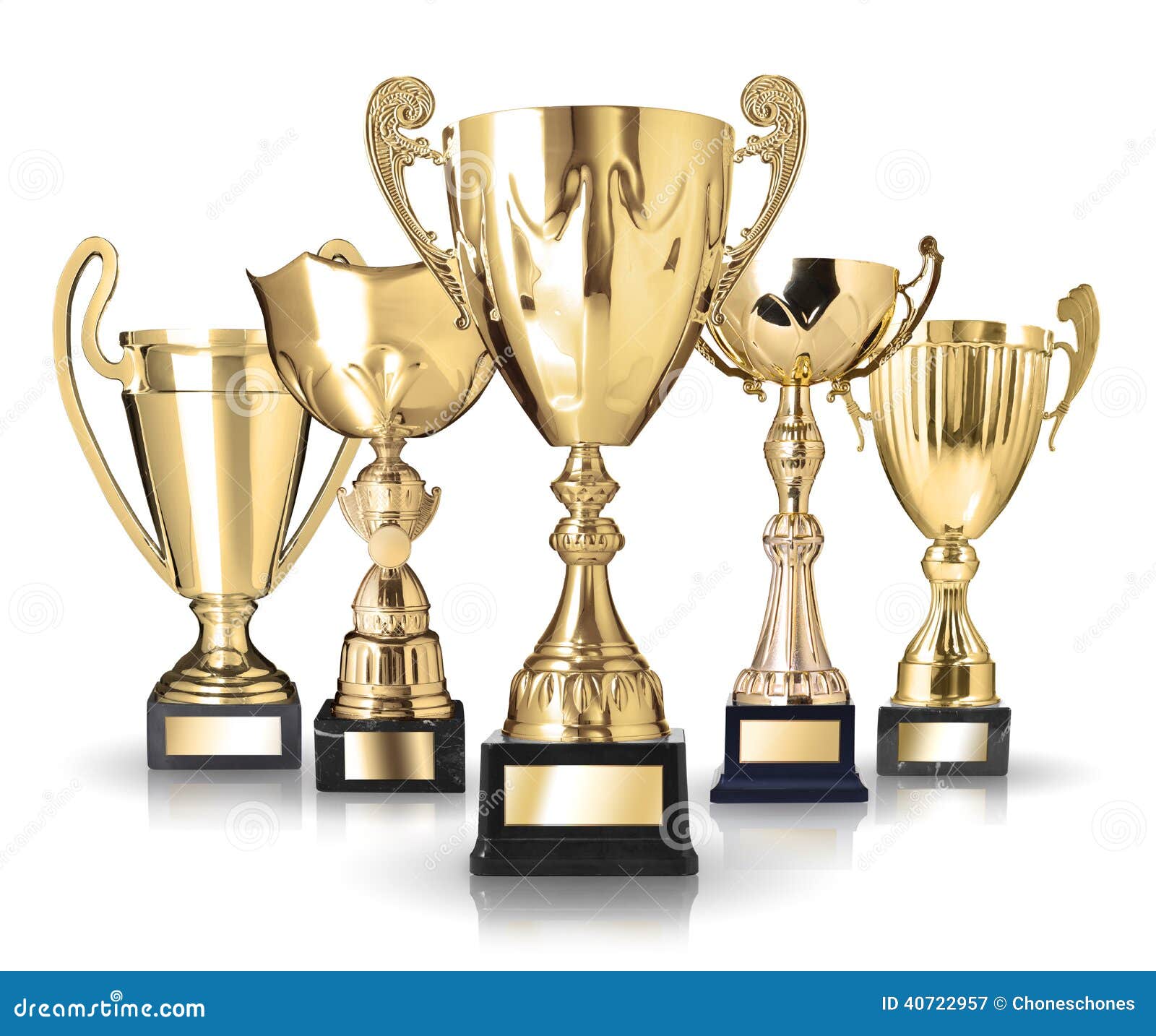 Golden Trophies Stock Photo - Image: 40722957