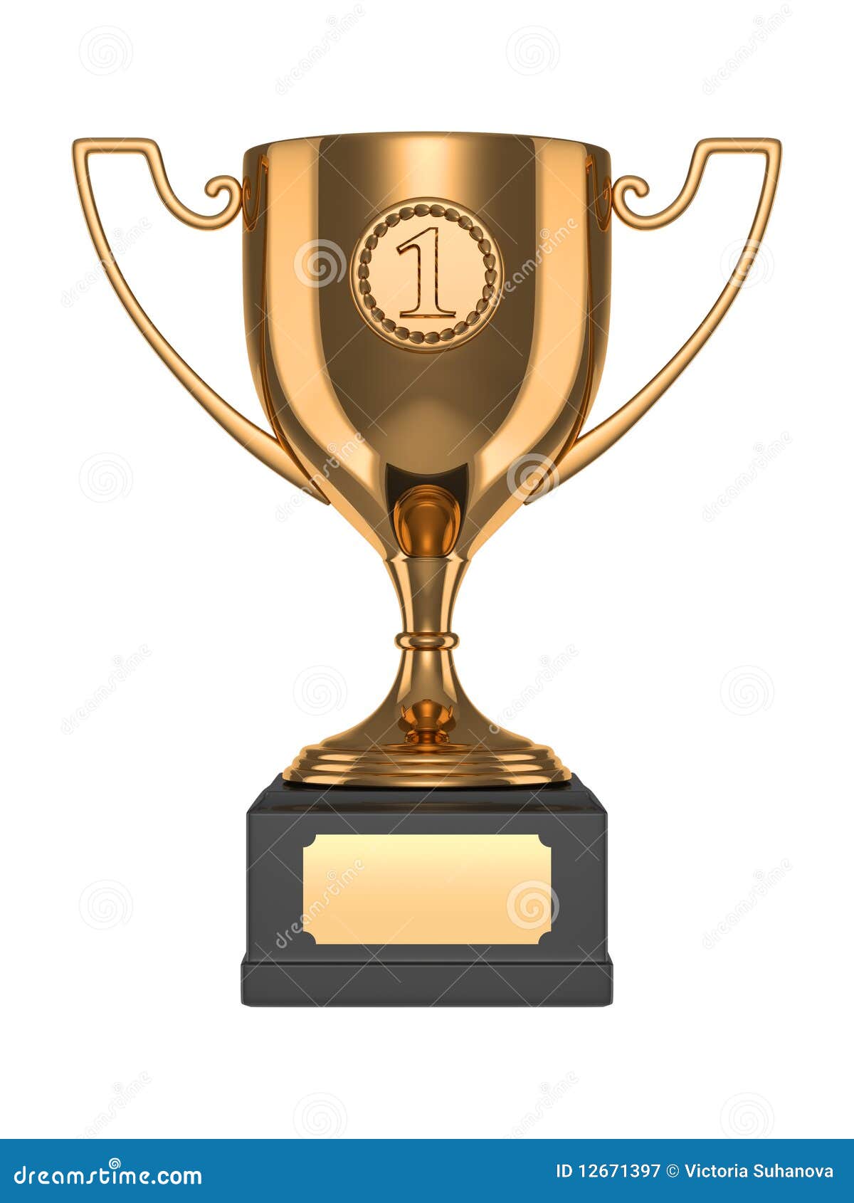 Golden trophy stock illustration. Illustration of trophy - 12671397