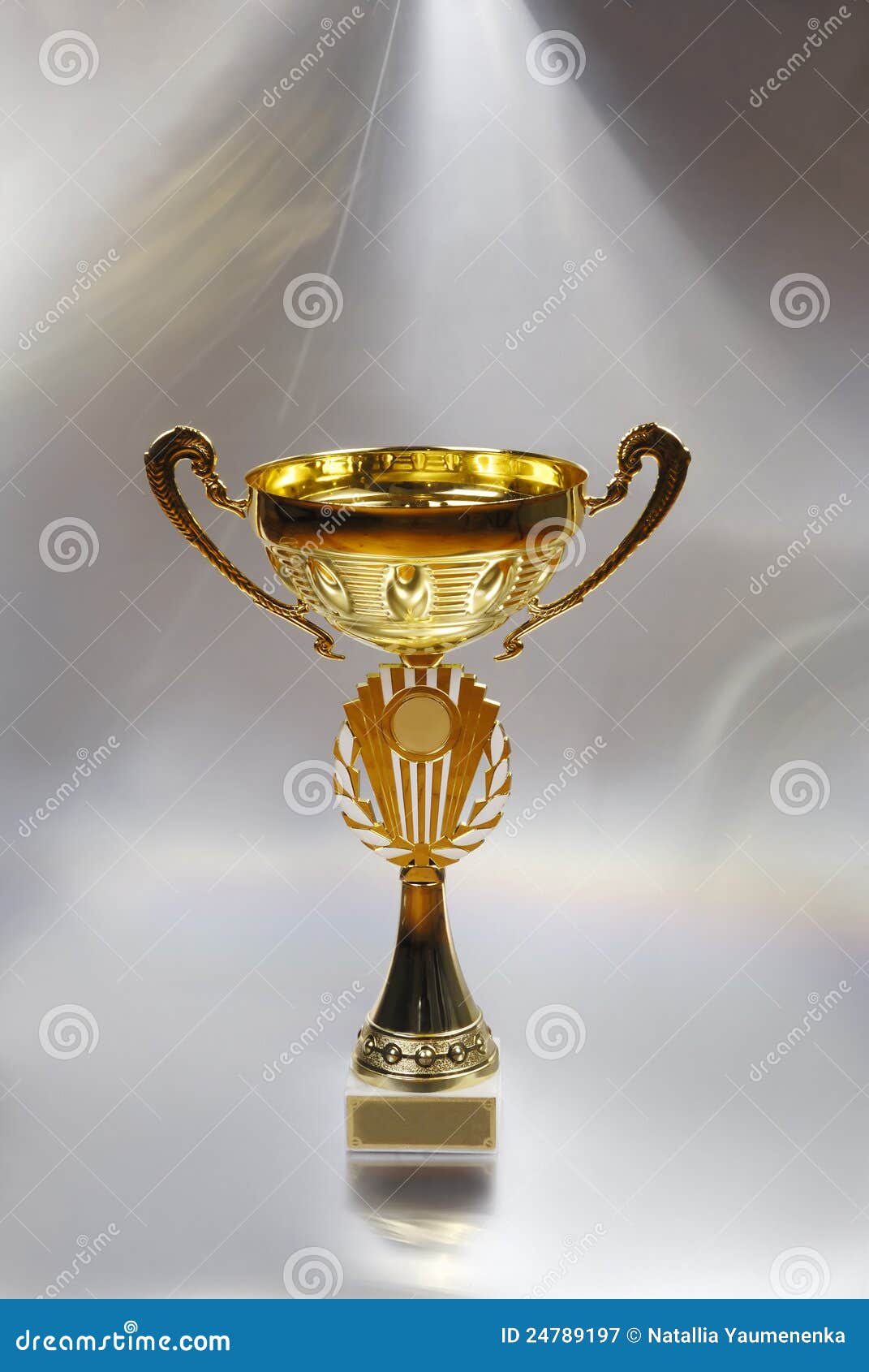 Golden trophy stock image. Image of celebration, metal - 24789197