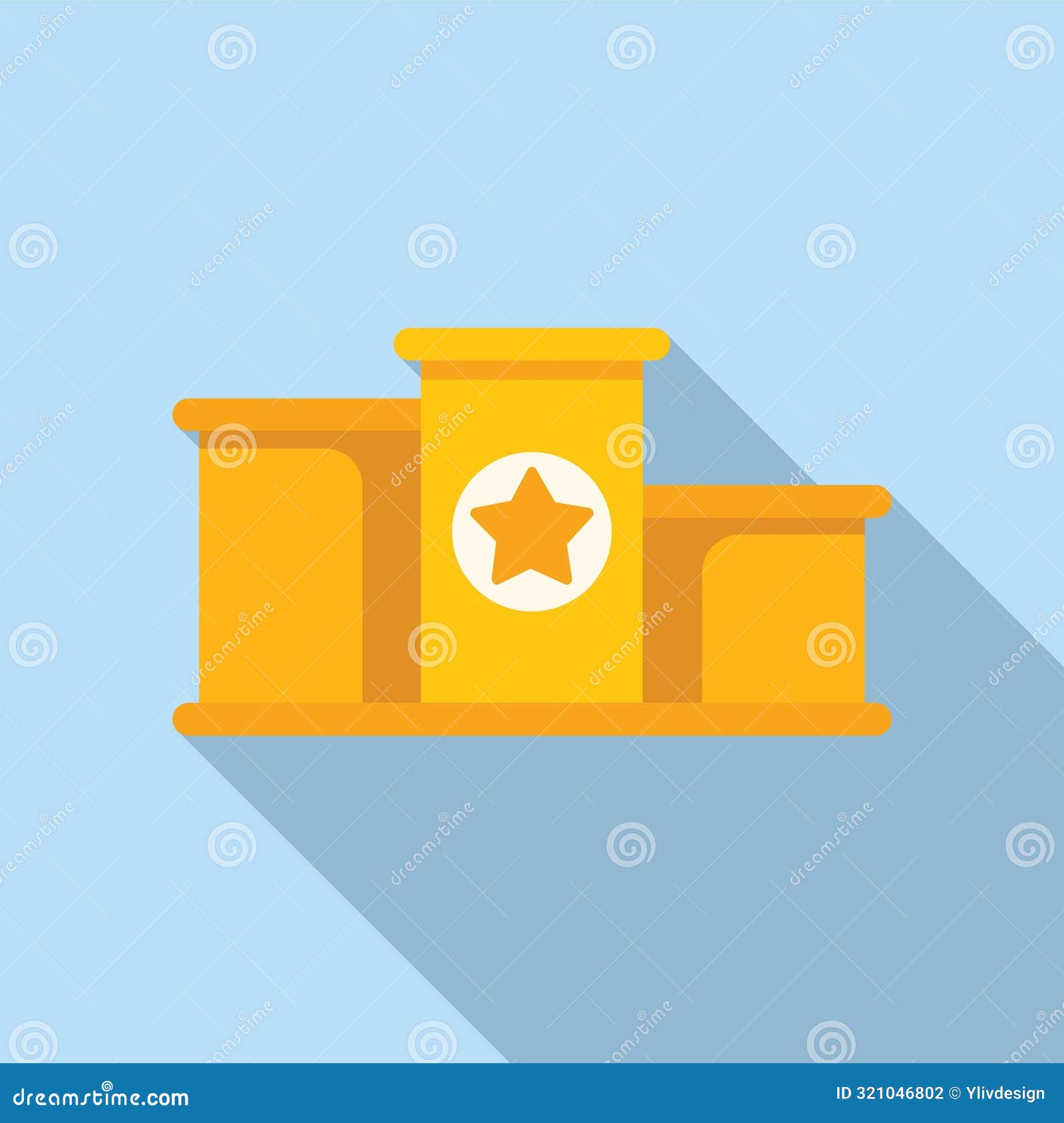 Golden Trophy on Blue Background Stock Vector - Illustration of place ...
