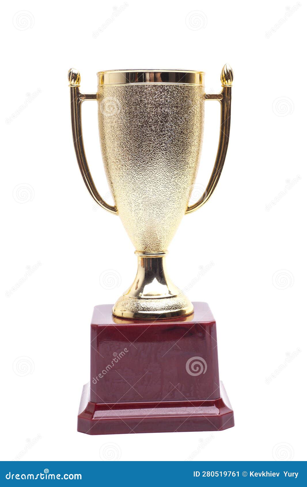 Golden Trophy Cup Isolated on White Background Stock Image - Image of ...