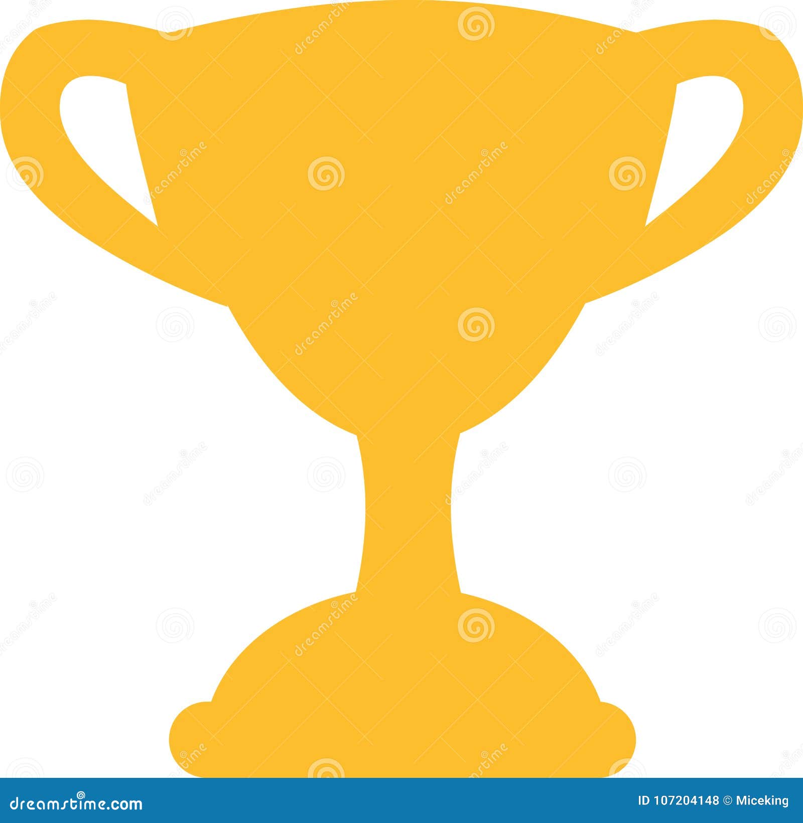 Golden Trophy icon stock vector. Illustration of graphic - 107204148