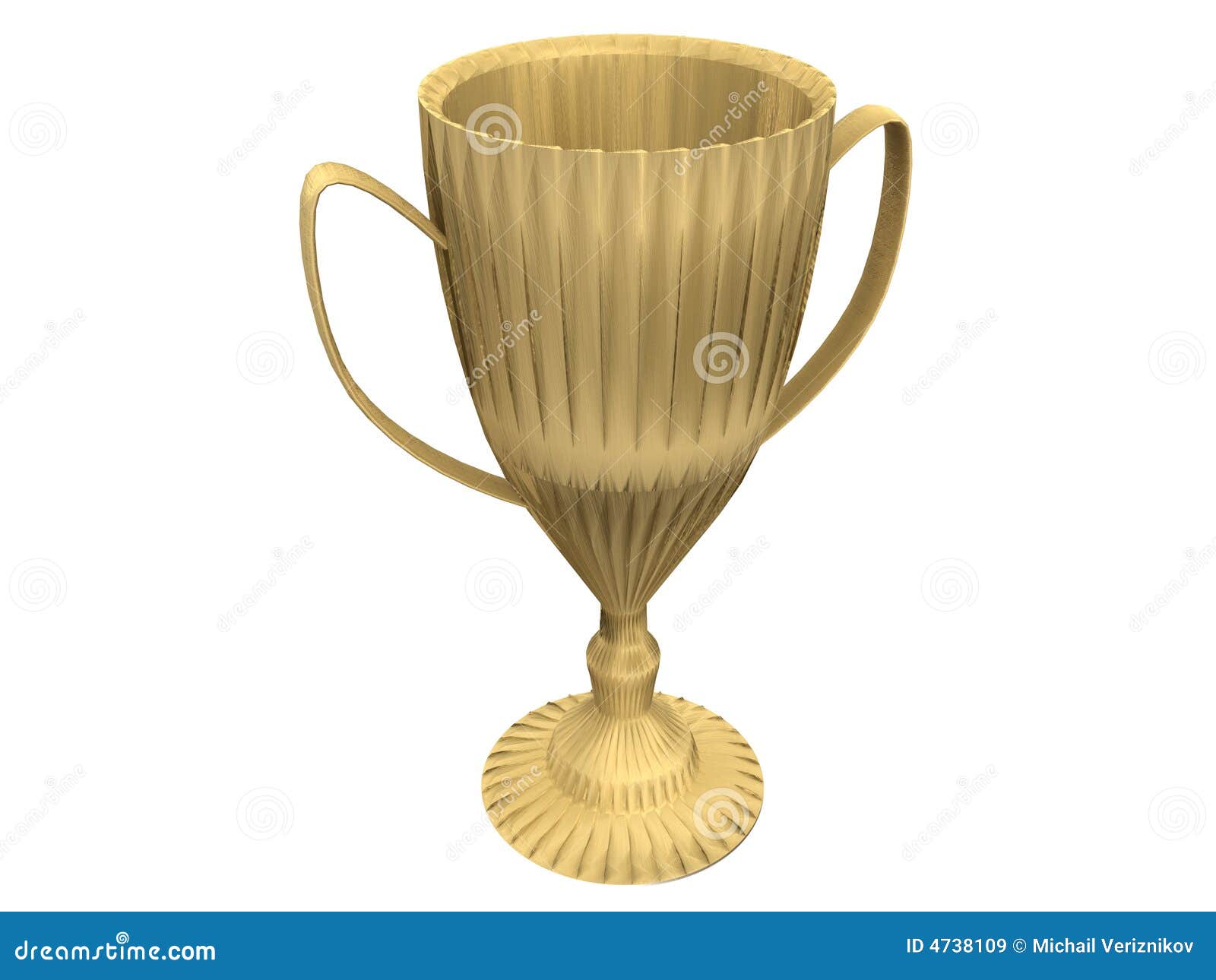 Golden trophy isolated stock illustration. Illustration of honor - 4738109
