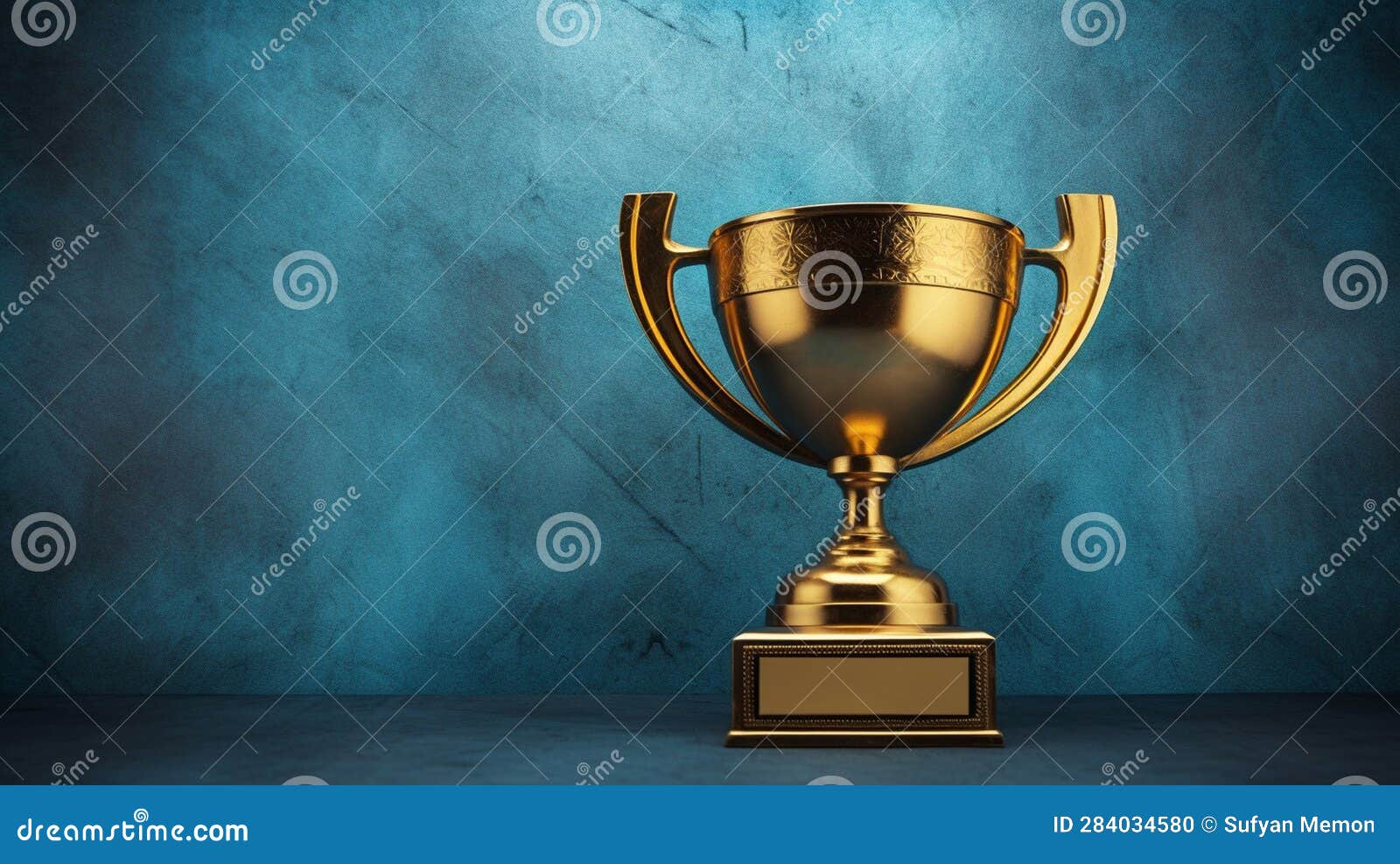 Golden Trophy for Winner Team Stock Illustration - Illustration of ...