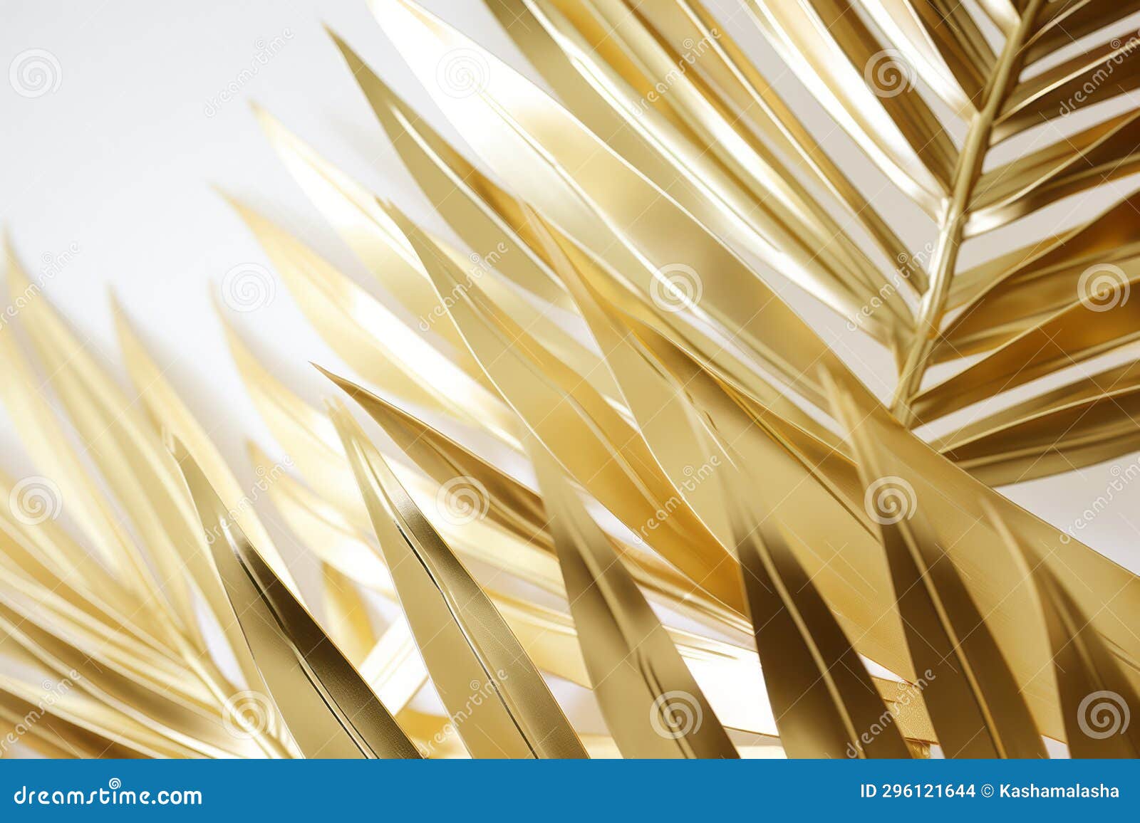 Golden Tropical Palm Leaves, Modern Boho Chic Background Stock ...