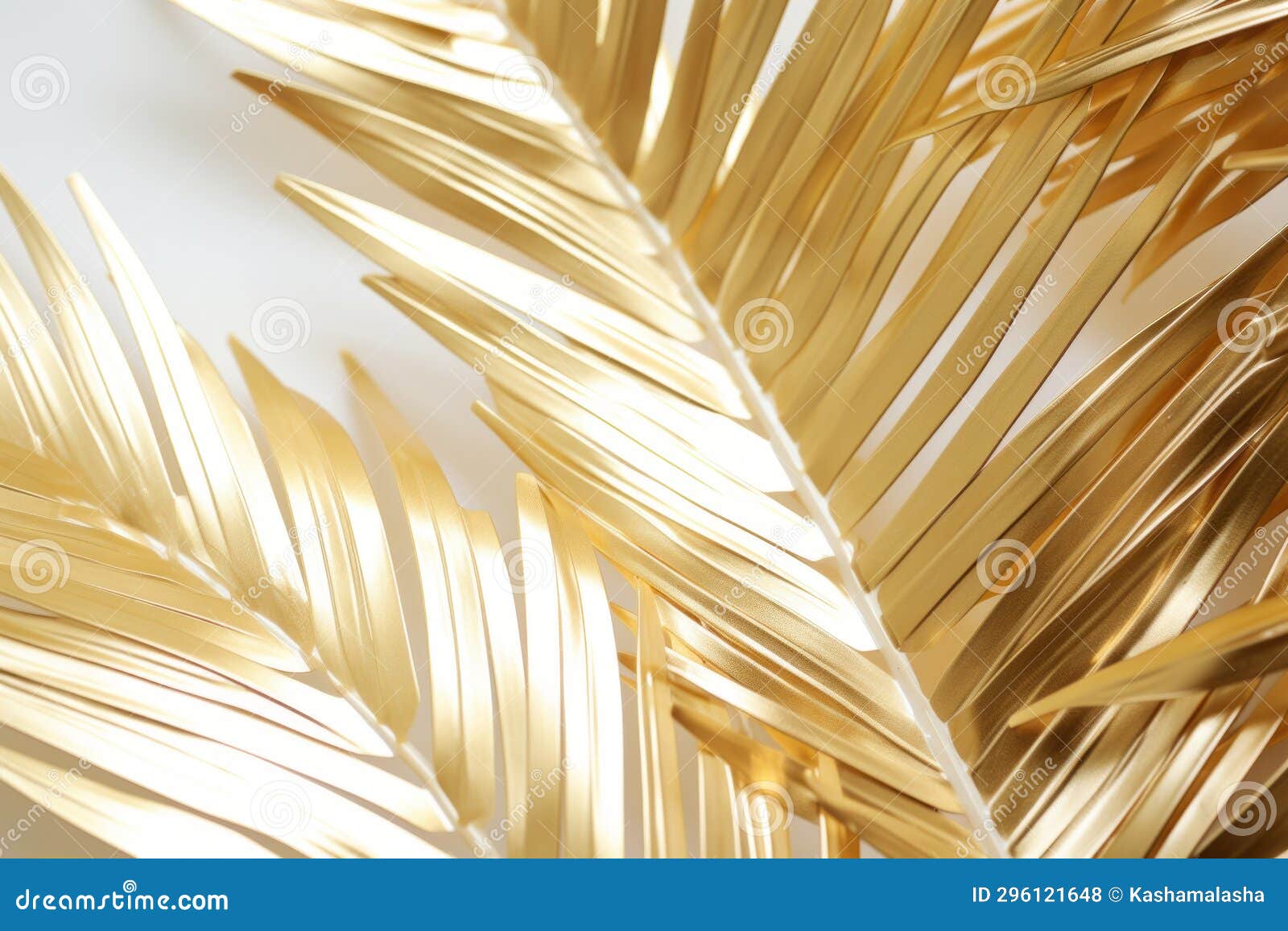 Golden Tropical Palm Leaves, Modern Boho Chic Background Stock ...