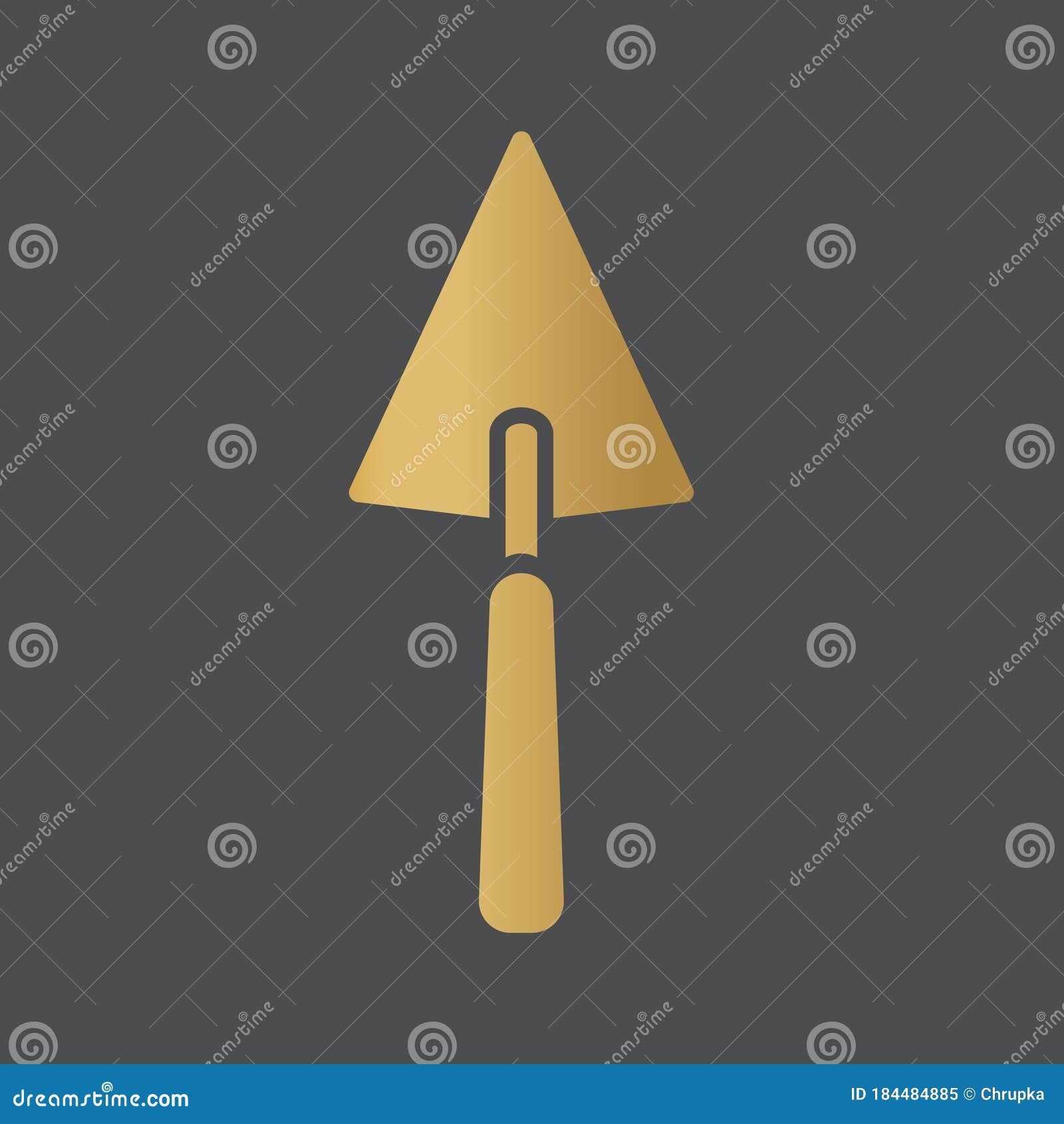 Golden Trowel Building Icon Stock Vector - Illustration of equipment ... Golden Trowel Building Icon Stock Vector - Illustration of equipment ...