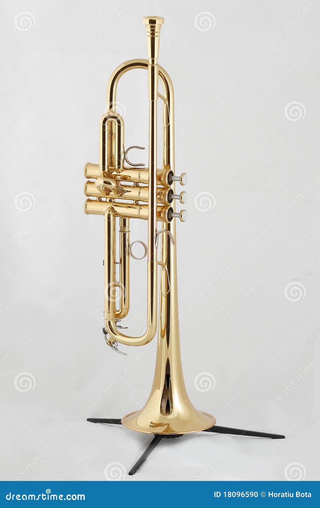 Golden trumpet stock photo. Image of notes, music, bell - 18096590