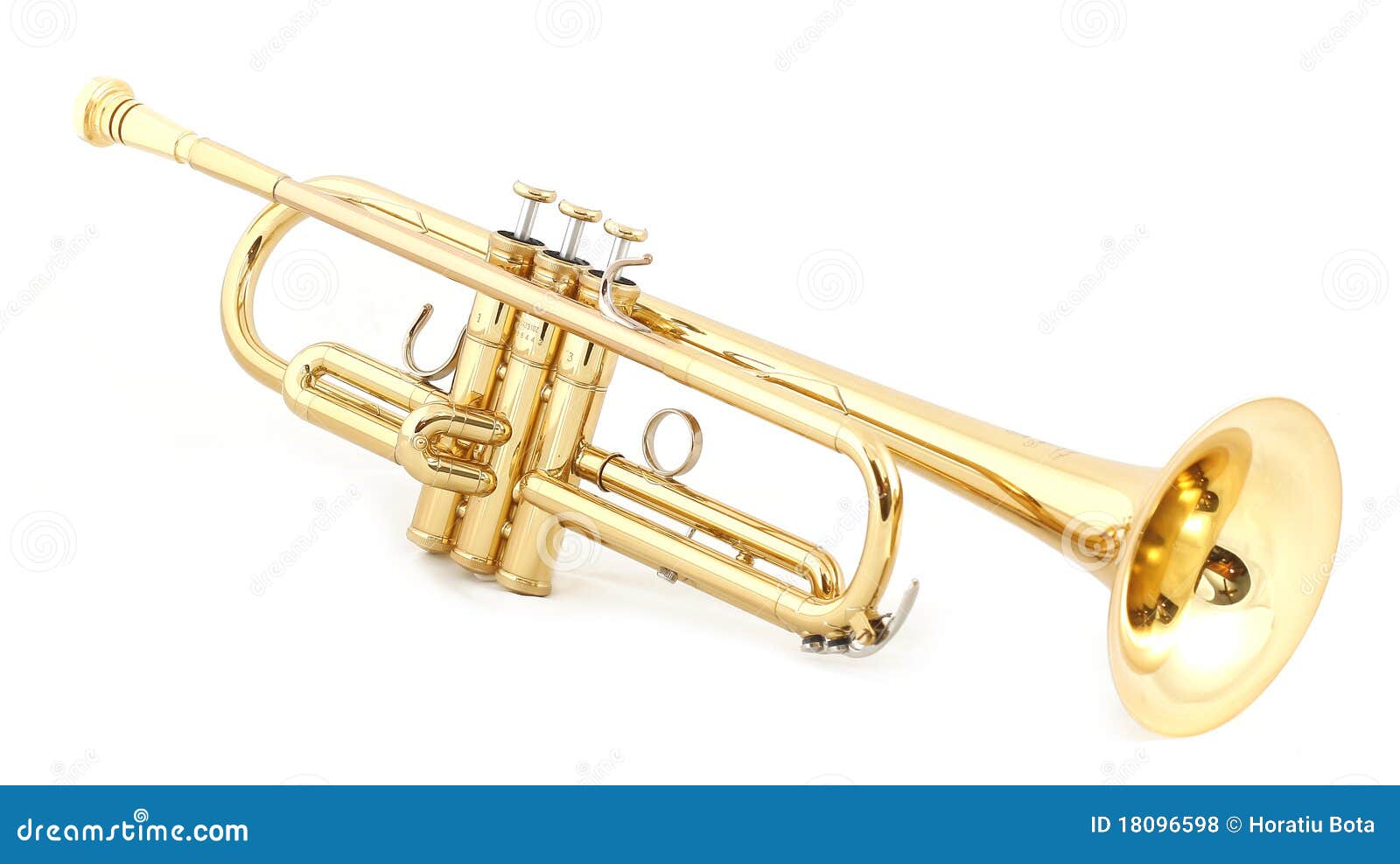 Golden trumpet stock photo. Image of gold, instrument - 18096598