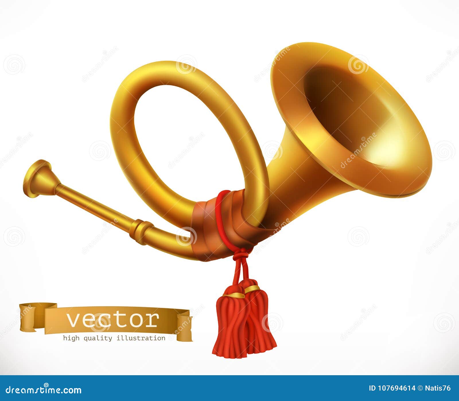 Golden Trumpet. Horn. Vector Icon Stock Vector - Illustration of design ...