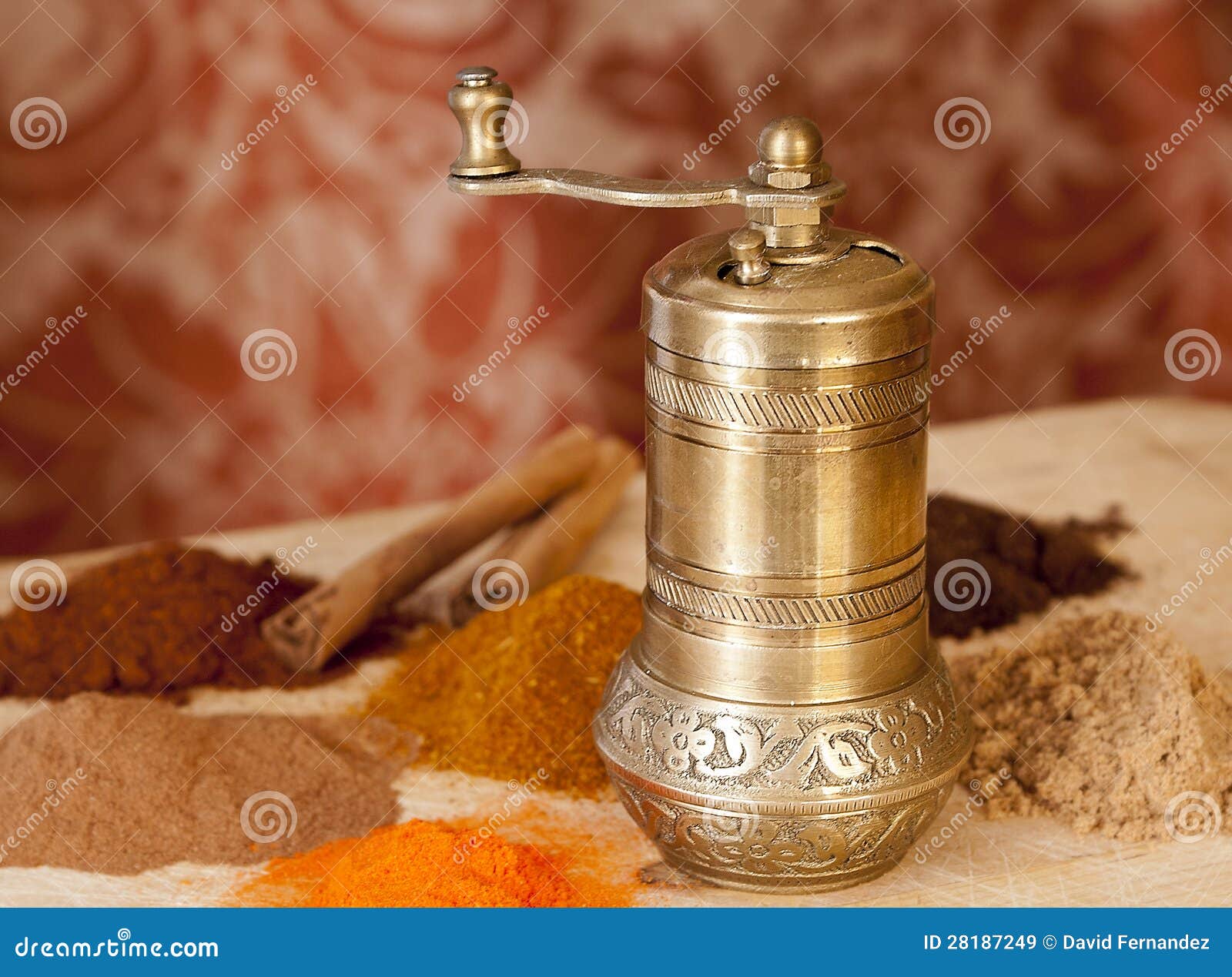 Golden Turkish spice mill stock image. Image of golden - 28187249
