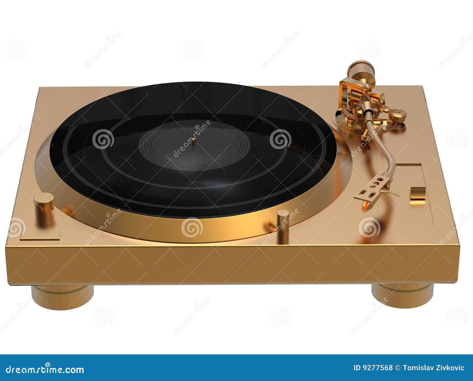Golden turntable stock illustration. Illustration of disco - 9277568