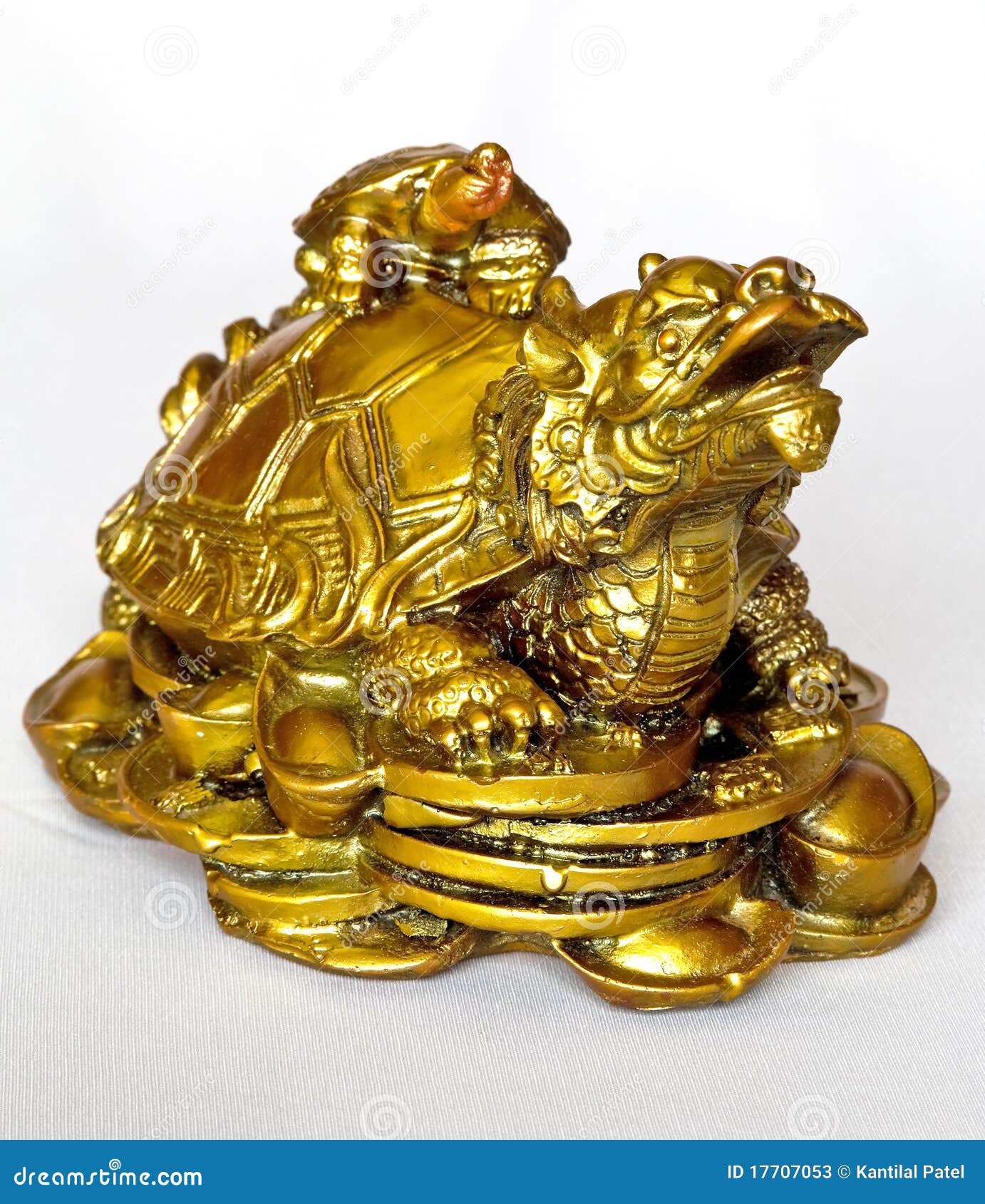 Golden turtle side stock image. Image of gold, baby, ornament - 17707053