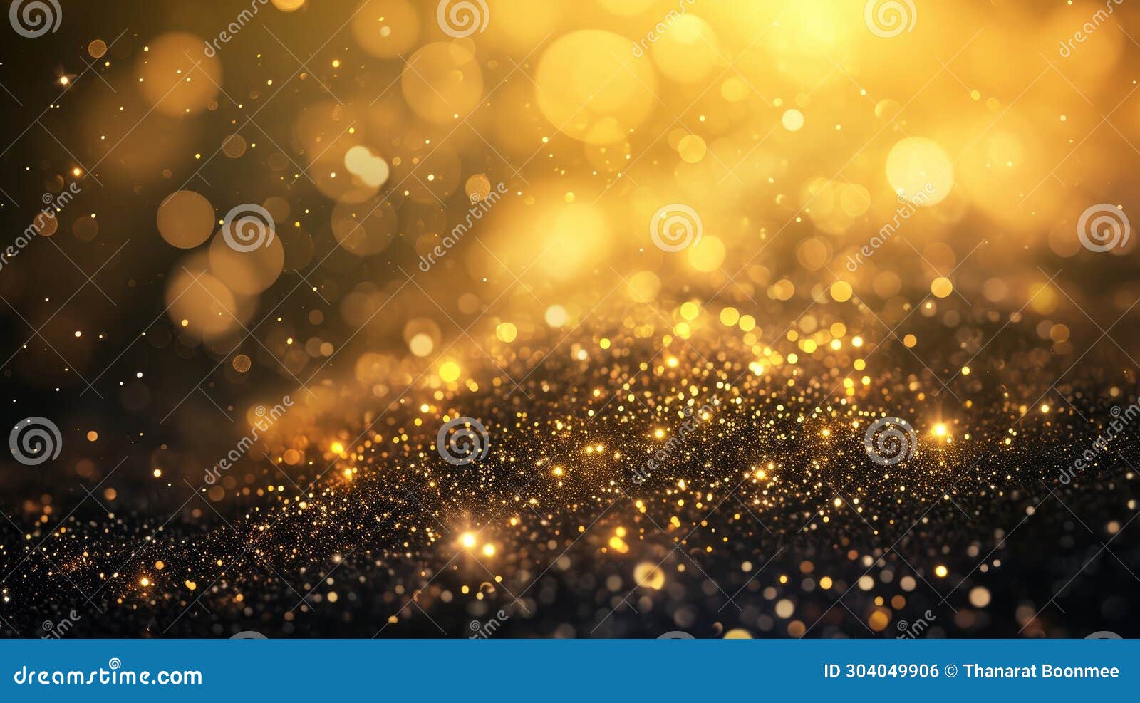 Golden Twinkle Abstract Backdrop, AI Generated Stock Illustration ...