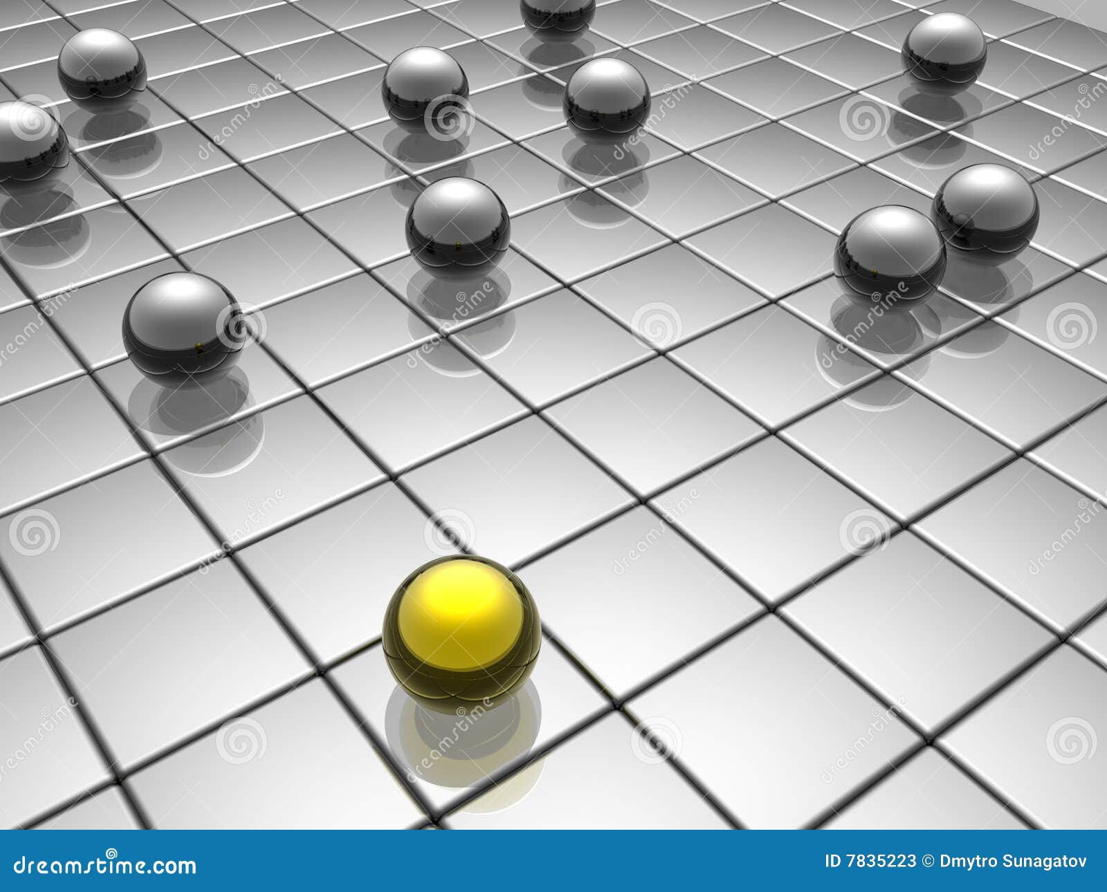 Golden unique sphere stock illustration. Illustration of cells - 7835223