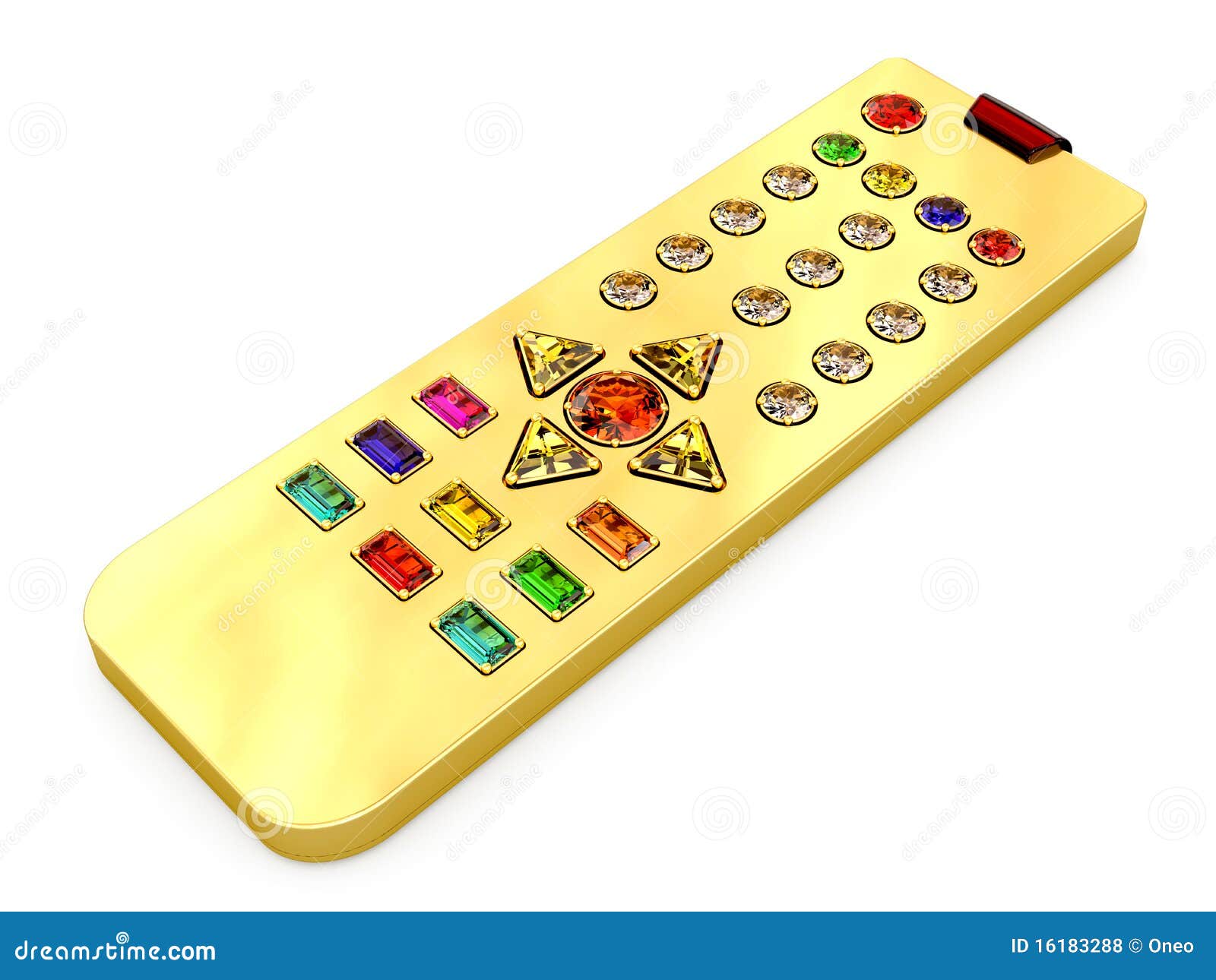 Golden Universal Remote Control Stock Photo - Image of keypad ...