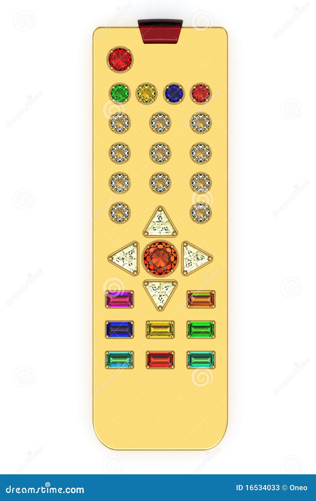 Golden Universal Remote Control Stock Illustration - Illustration of ...