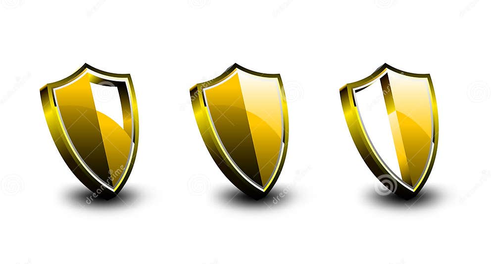 Golden Vector Armor Shield stock vector. Illustration of insignia ...