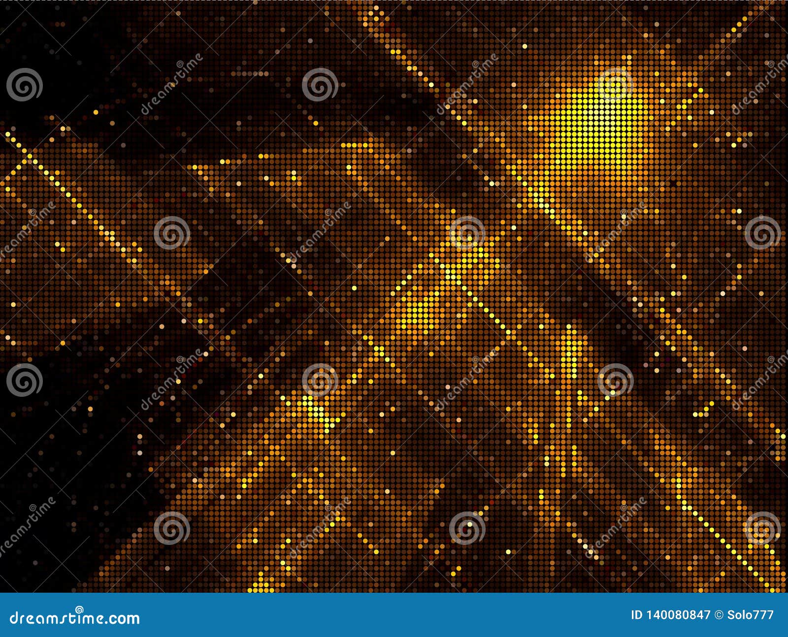 Golden Vector Background - Glowing Tech Style Design Stock Vector ...