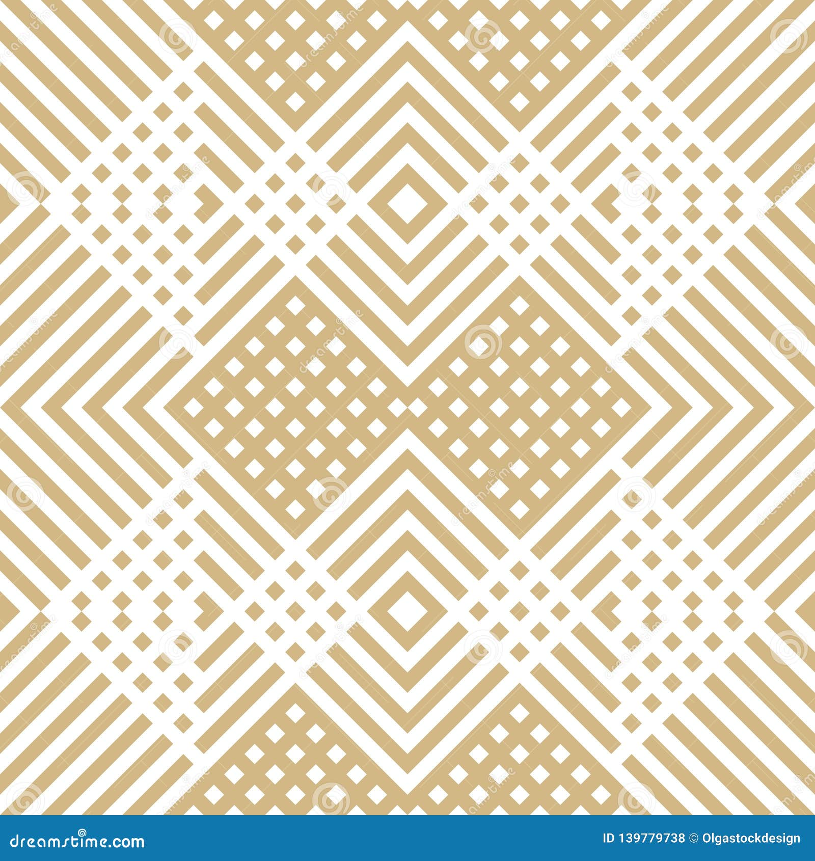 Golden Vector Geometric Seamless Pattern with Crossing Diagonal Lines ...