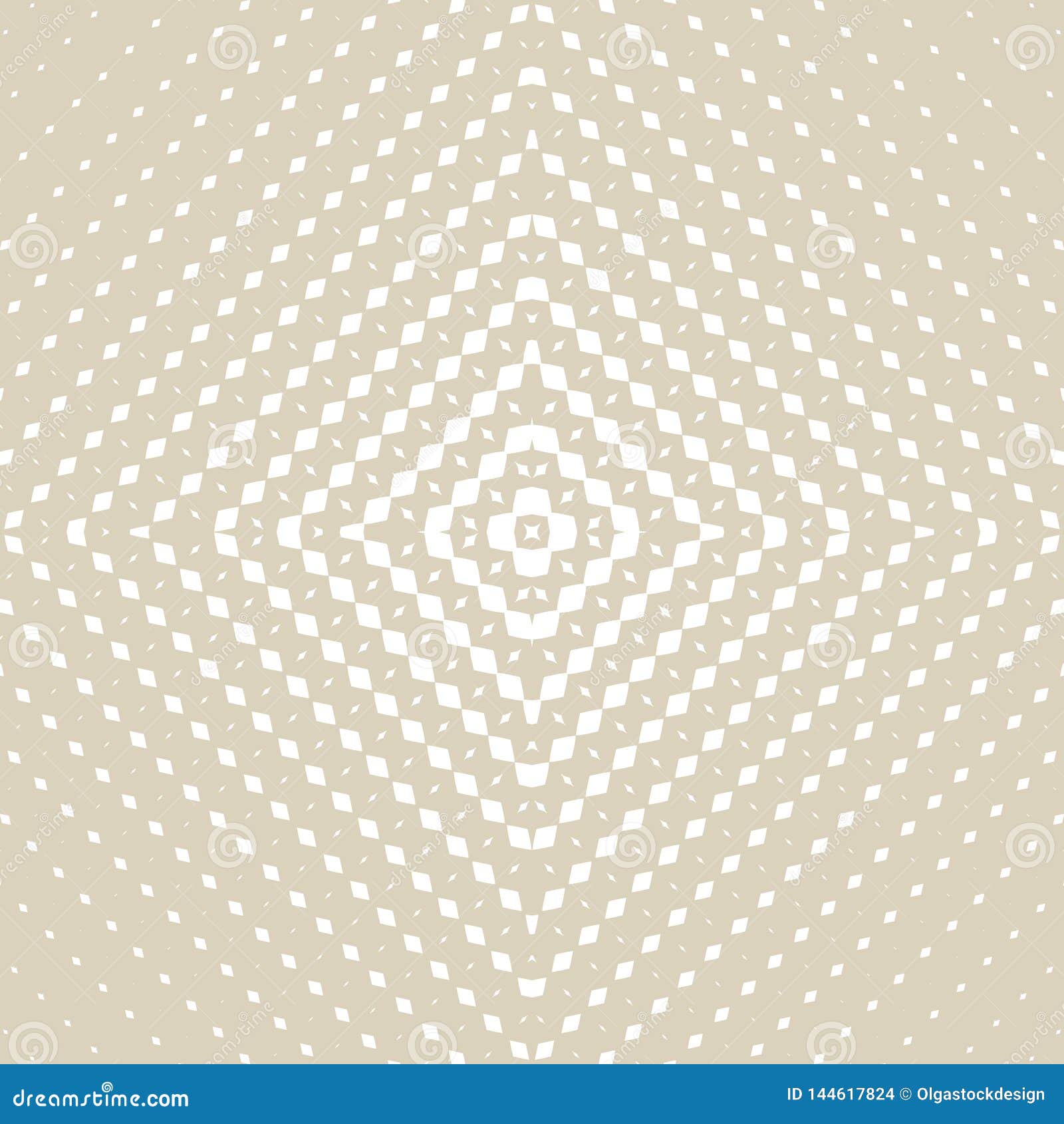 Golden Vector Halftone Seamless Pattern Radial Gradient With Square Grid Stock Vector